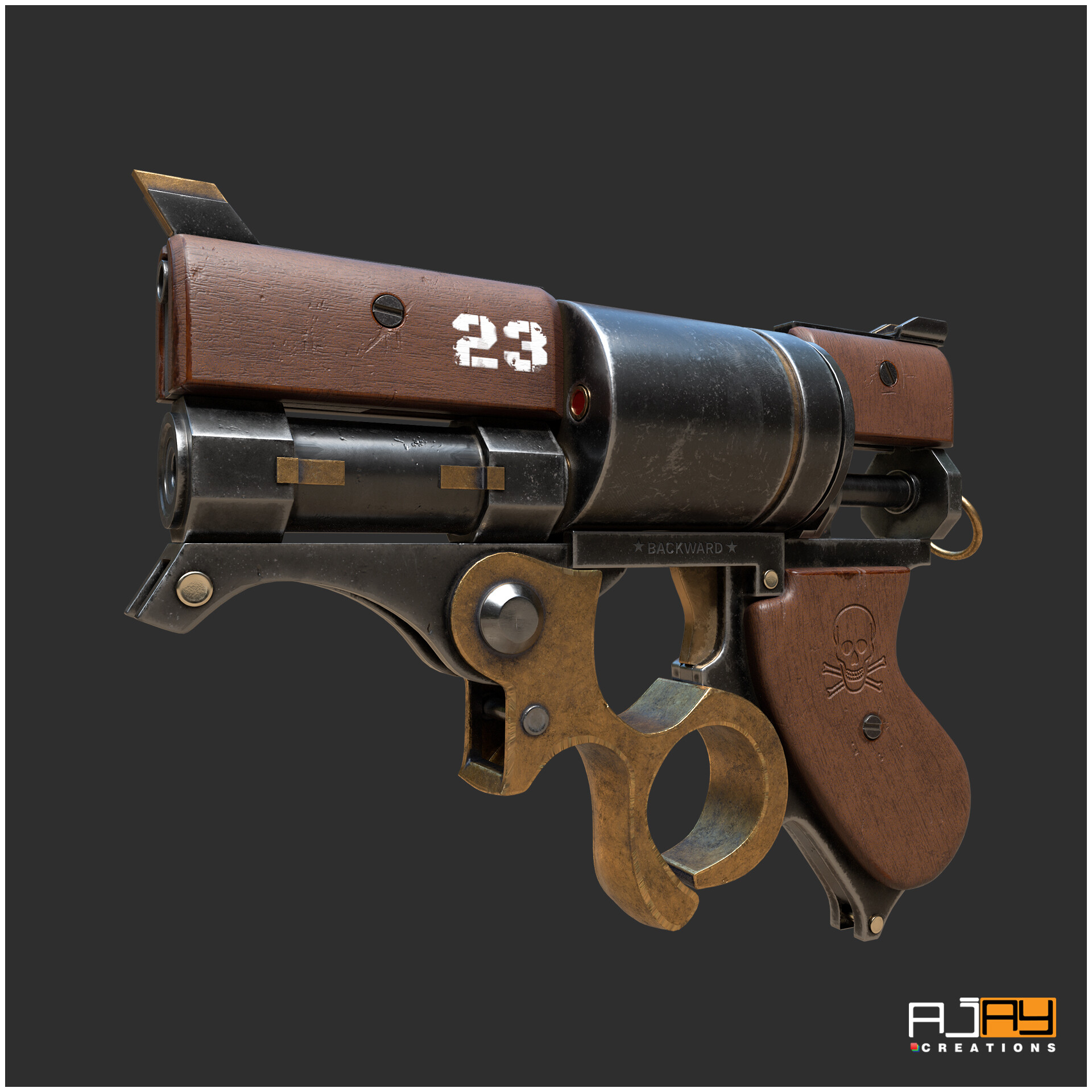 ArtStation - Steampunk Revolver