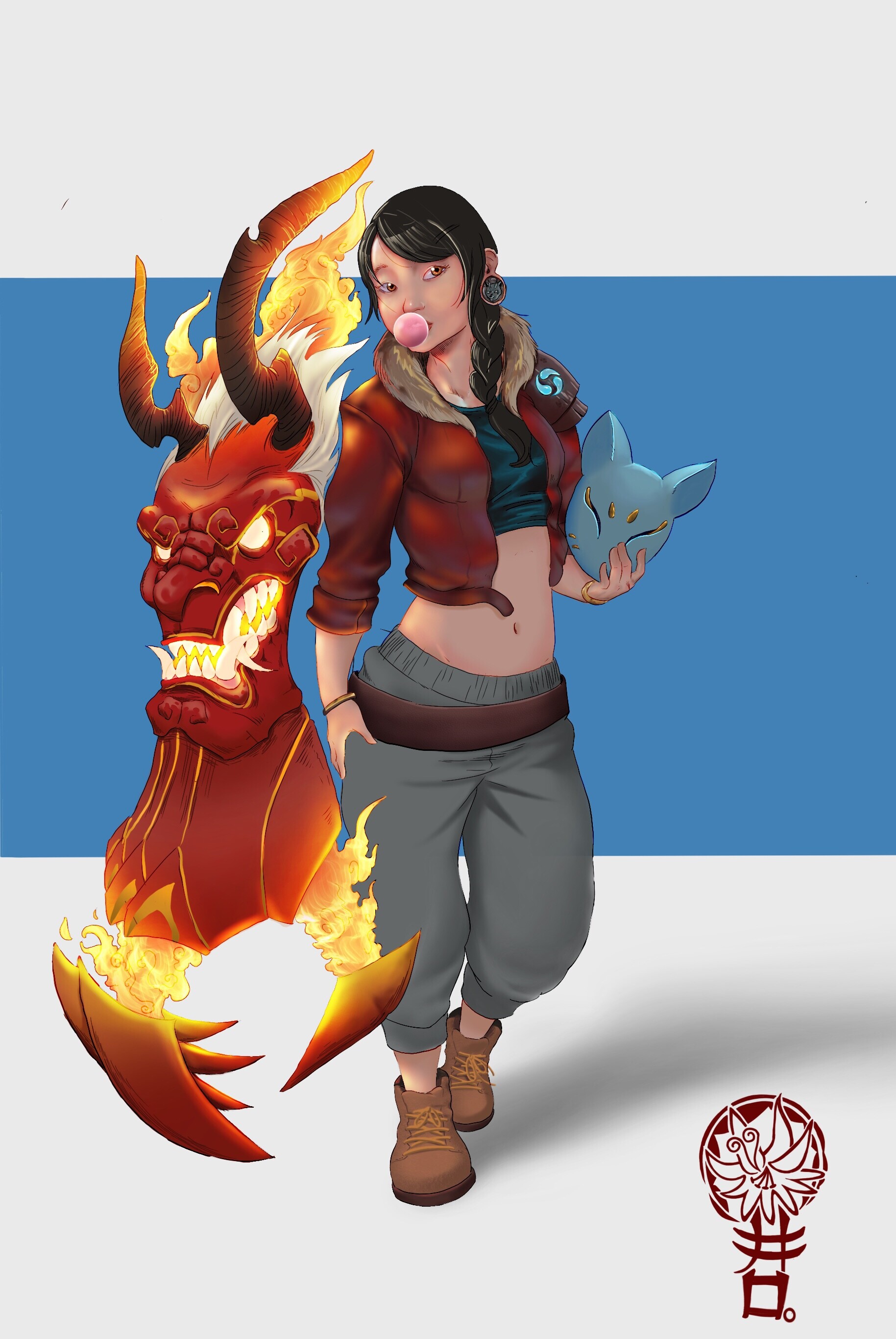 ArtStation - Oc kitsune demon boss