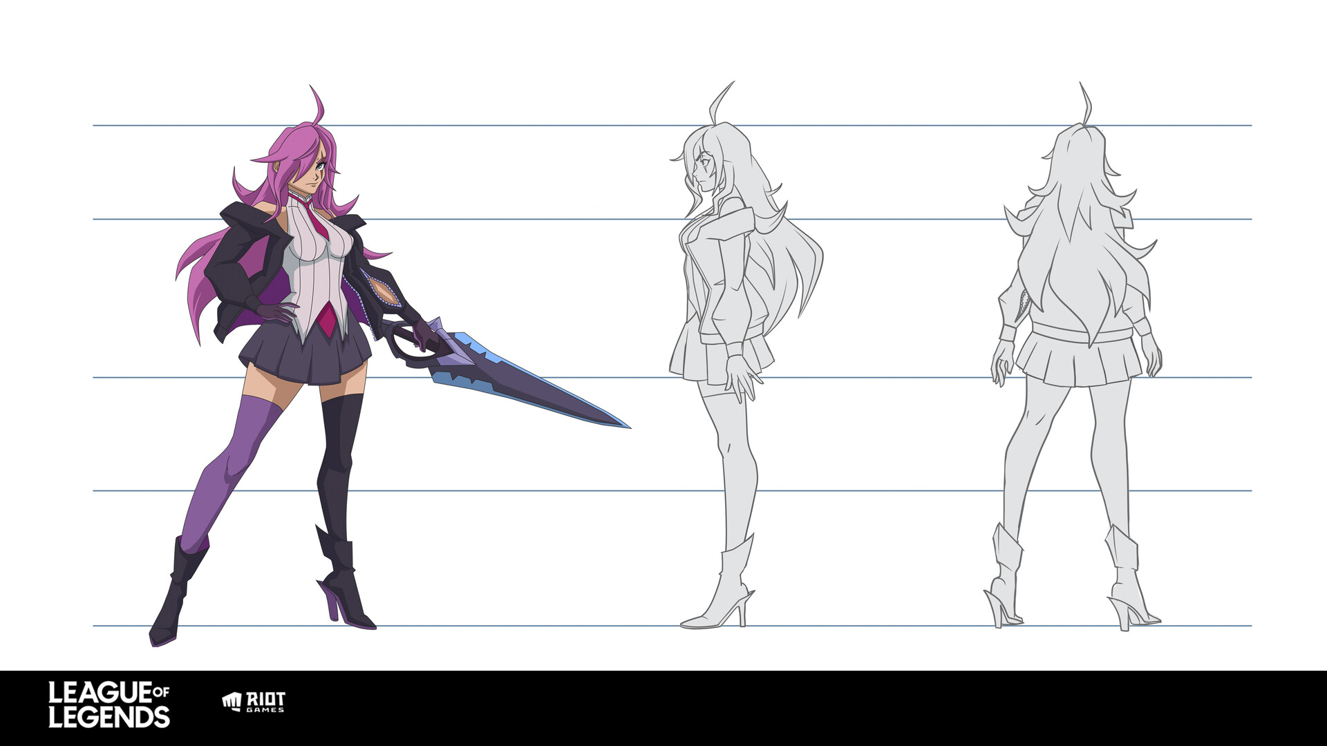 MIGUERU ART - LEAGUE OF LEGENDS - BATTLE ACADEMIA / Katarina Character ...