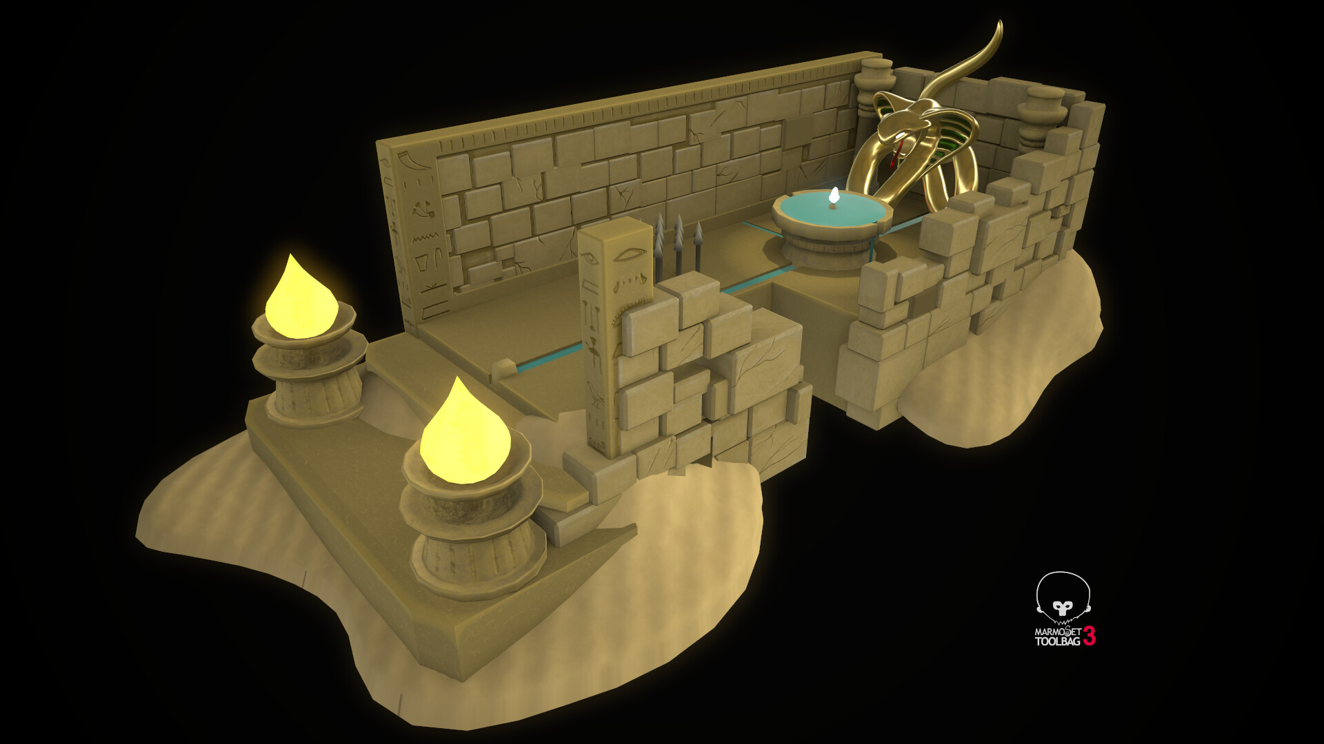 ArtStation - Dungeon in Desert.