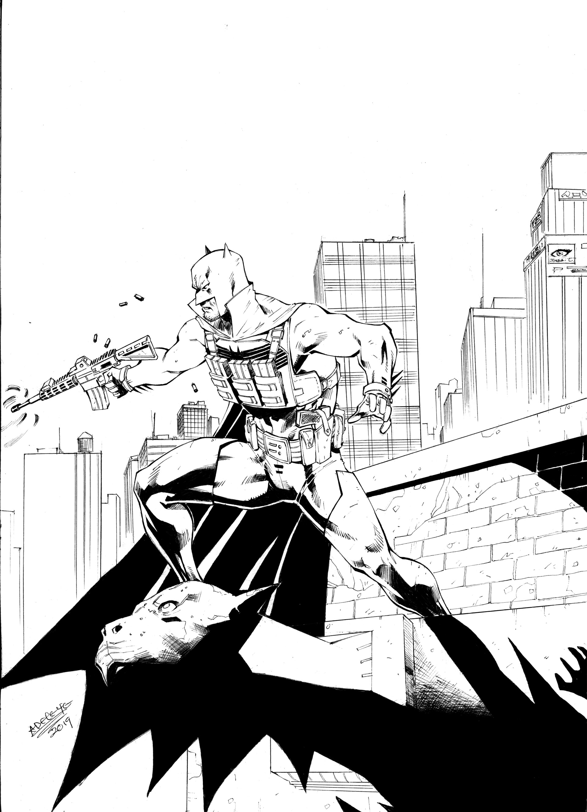 ArtStation - Batman with a rifle