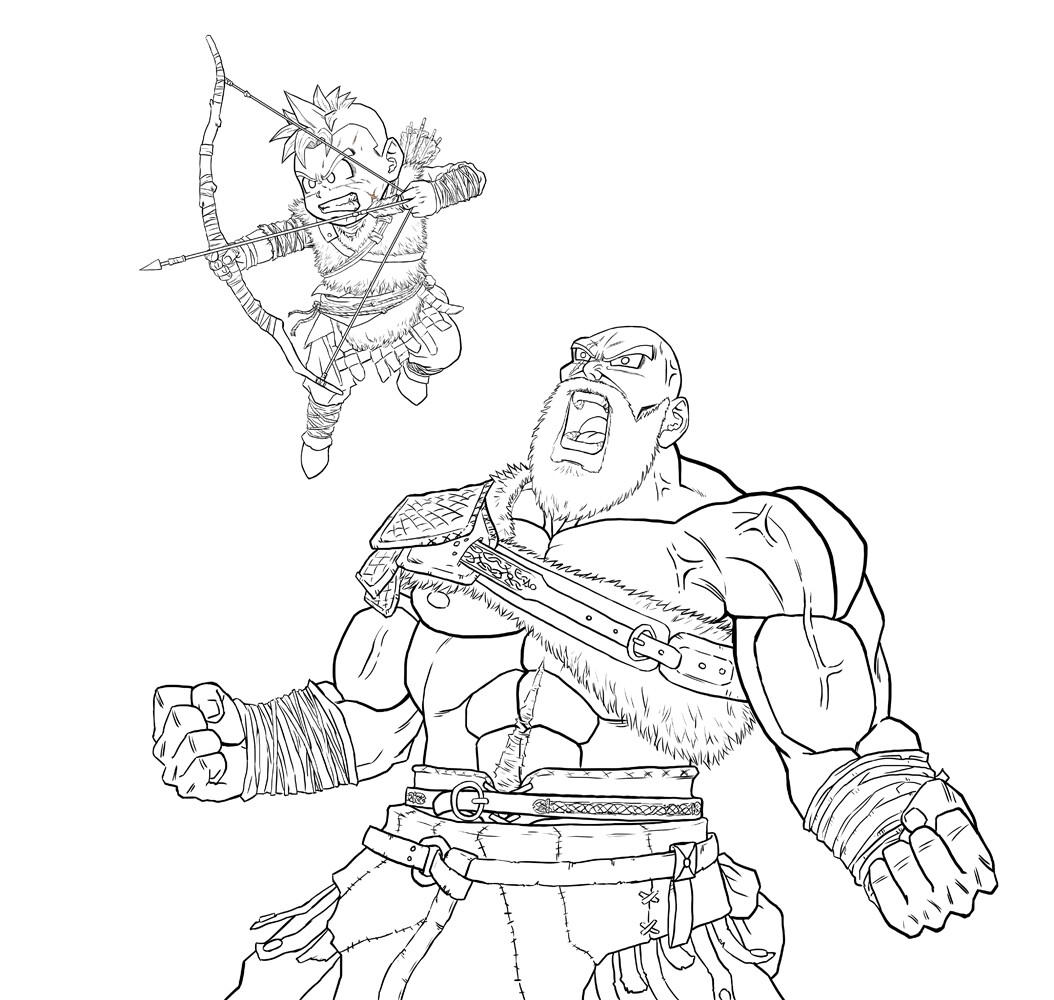 god of war video game coloring pages