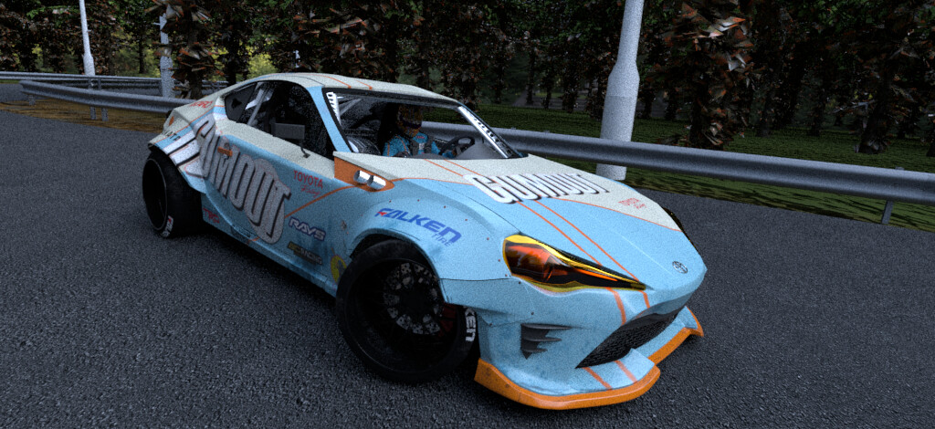 ArtStation - Toyota GT86 drift animation and process breakdown.