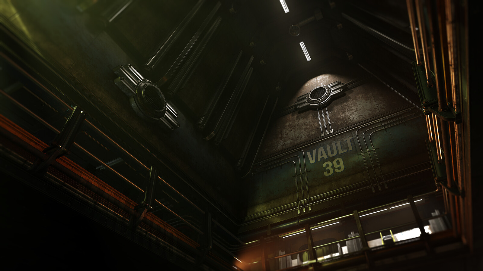 noah glenn - FEBRUARY2018 - Vault Atrium (Fallout-themed map WIP)