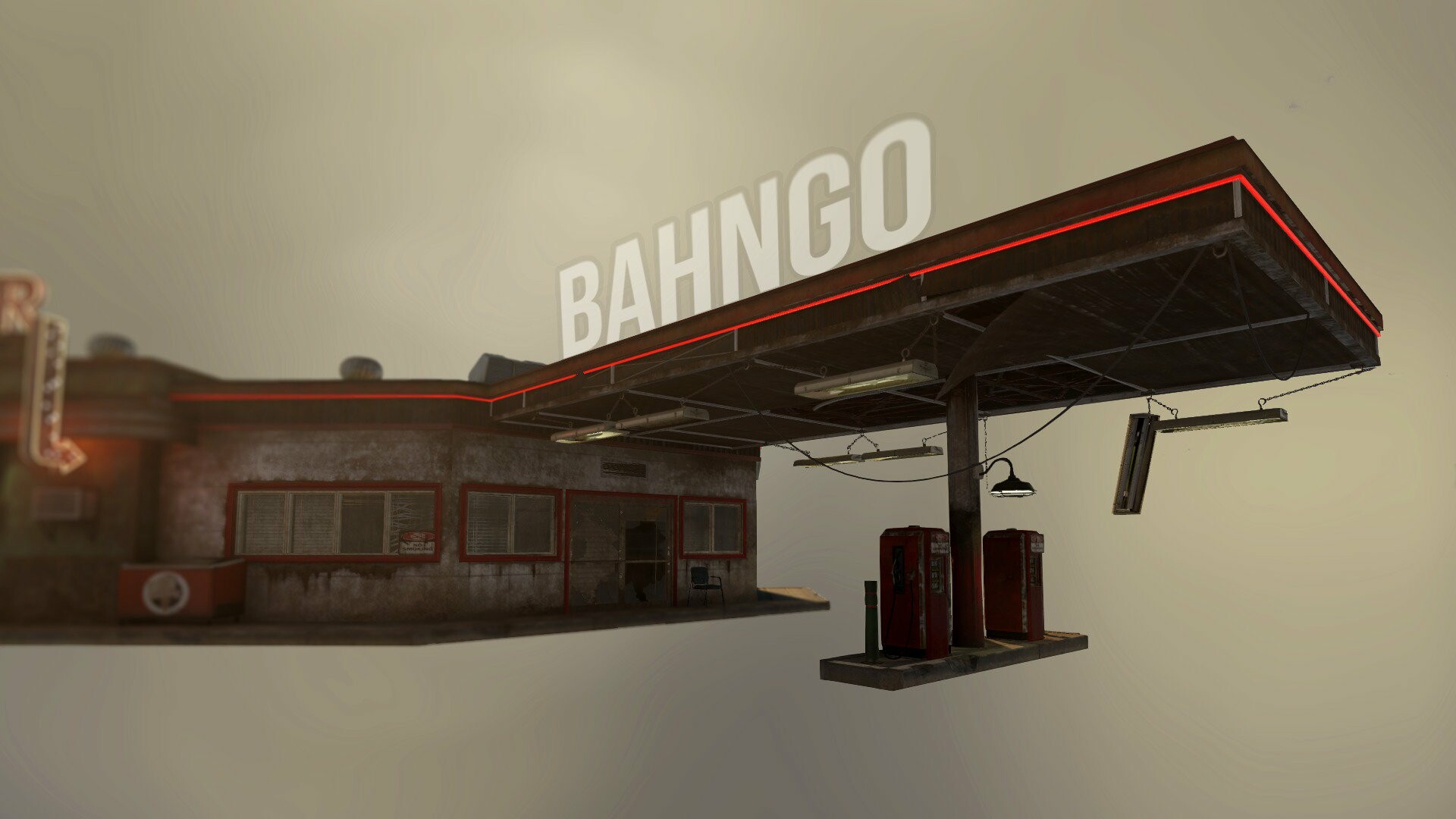 ArtStation - JULY2017 - Apocalyptic Gas Station (Fallout-themed map WIP)