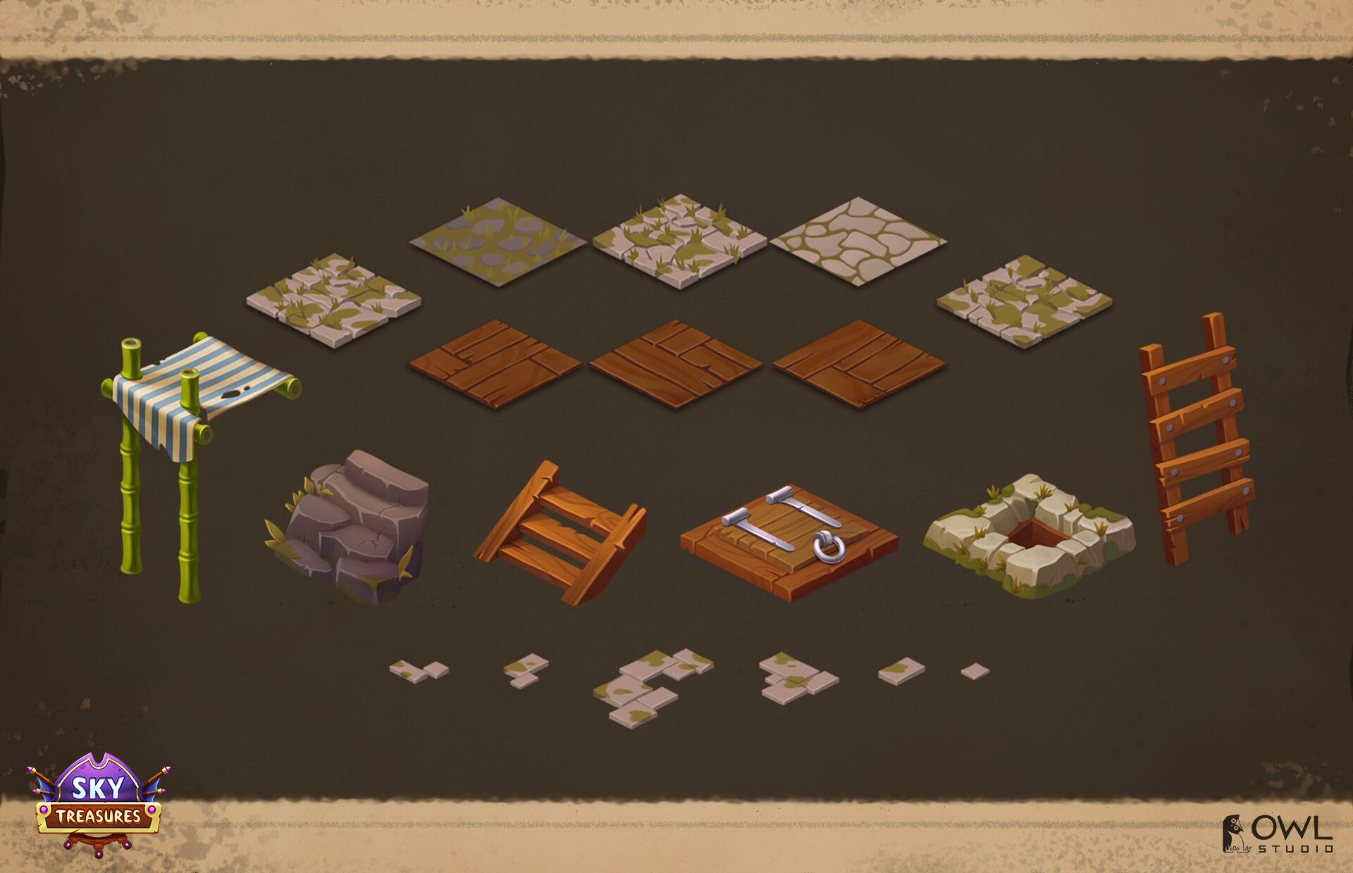 OWL Studio - Sky Treasures - Cartoon Tiles & Props