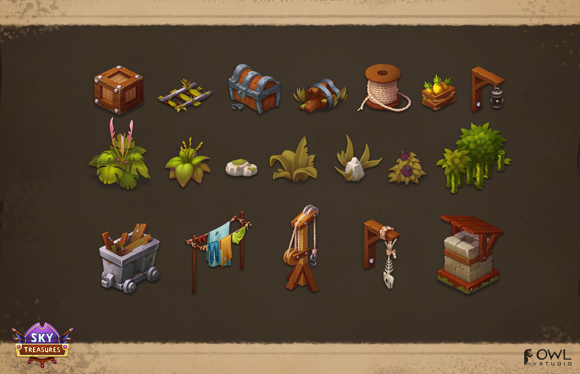 OWL Studio - Sky Treasures - Cartoon Tiles & Props