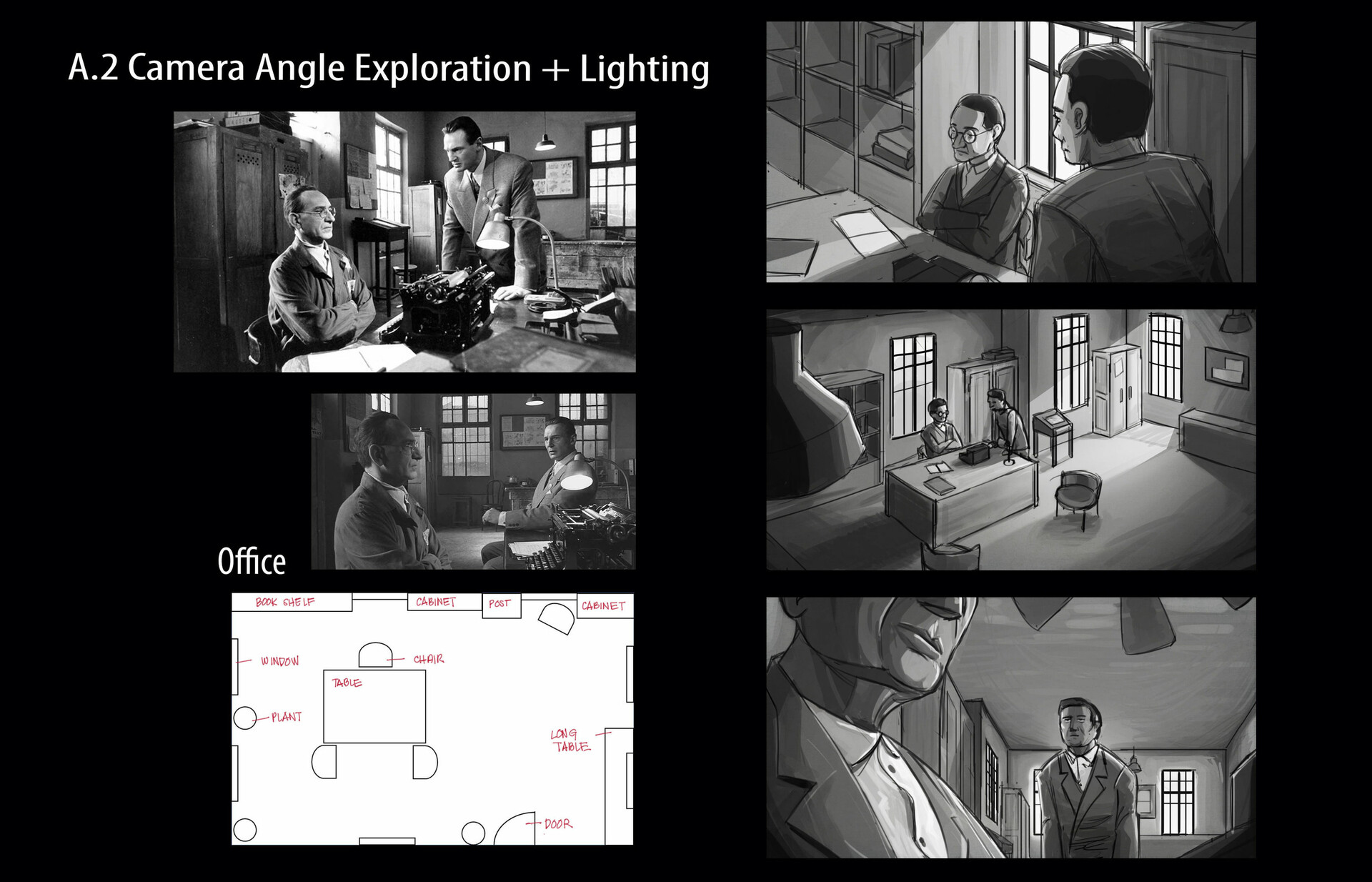 ArtStation - Storyboarding: Camera Angle Exploration and Lighting