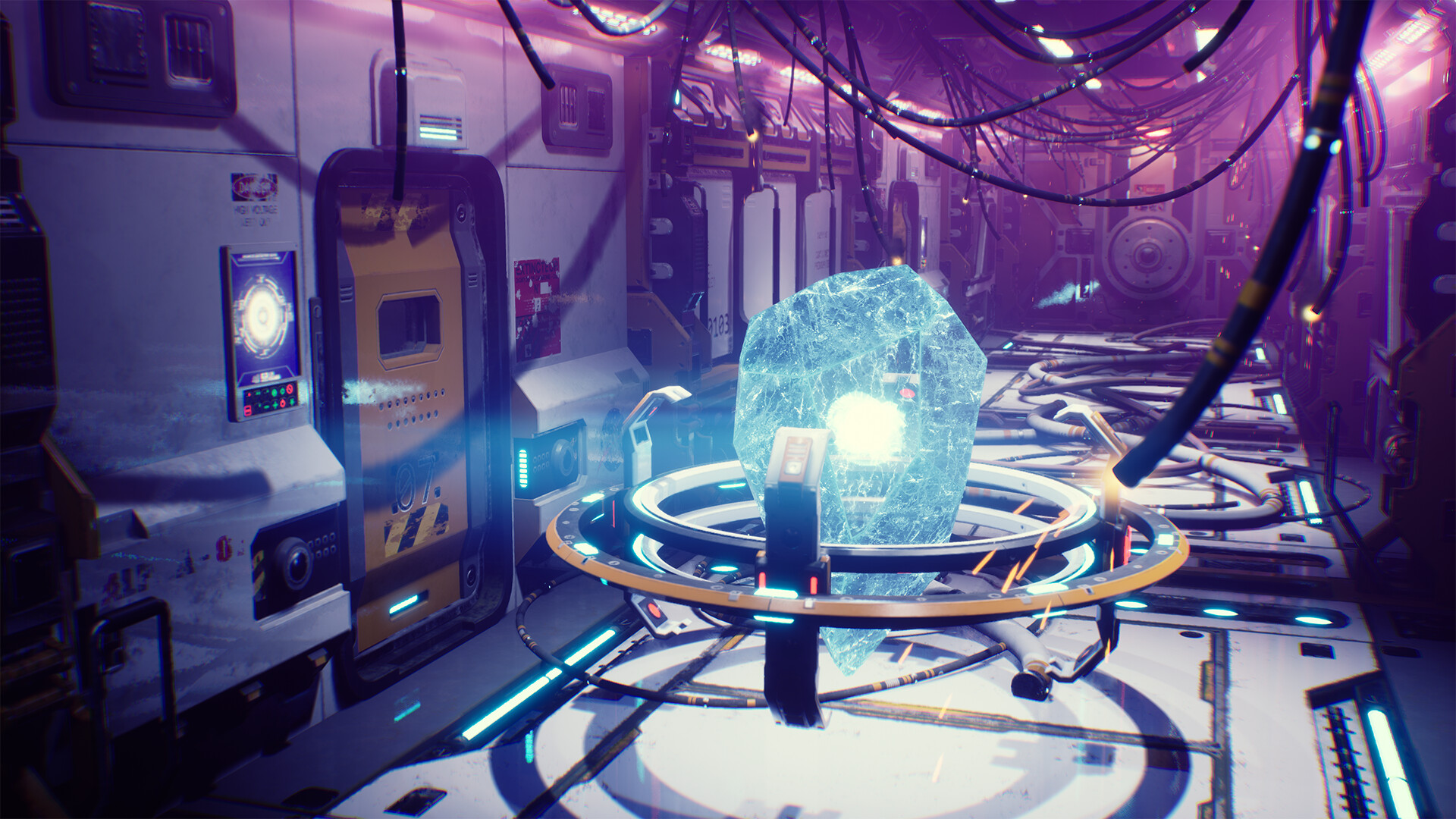 futuristic spaceship interior