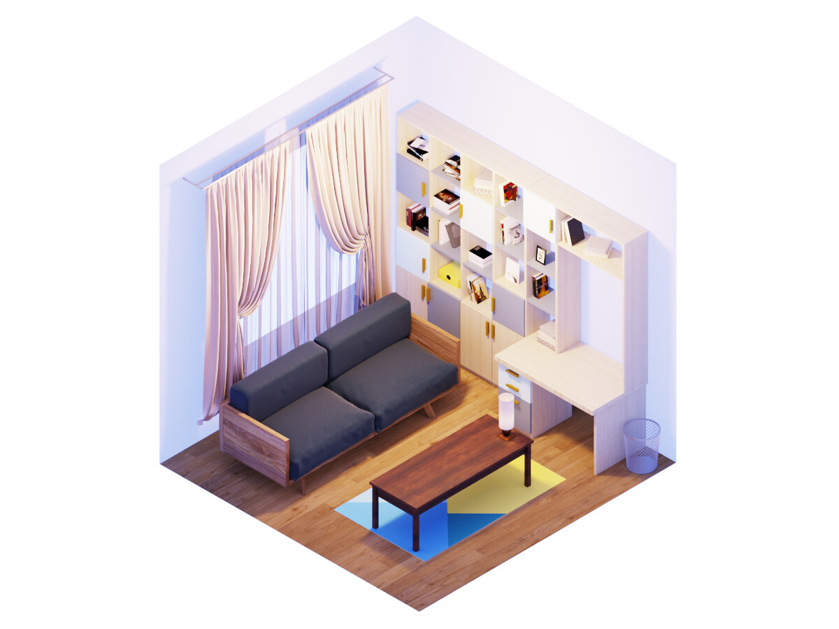 ArtStation - Isometric interior