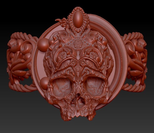 ArtStation - skull ring