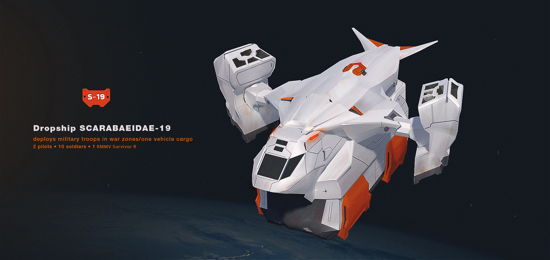 Kateryna - Dropship design and blueprint