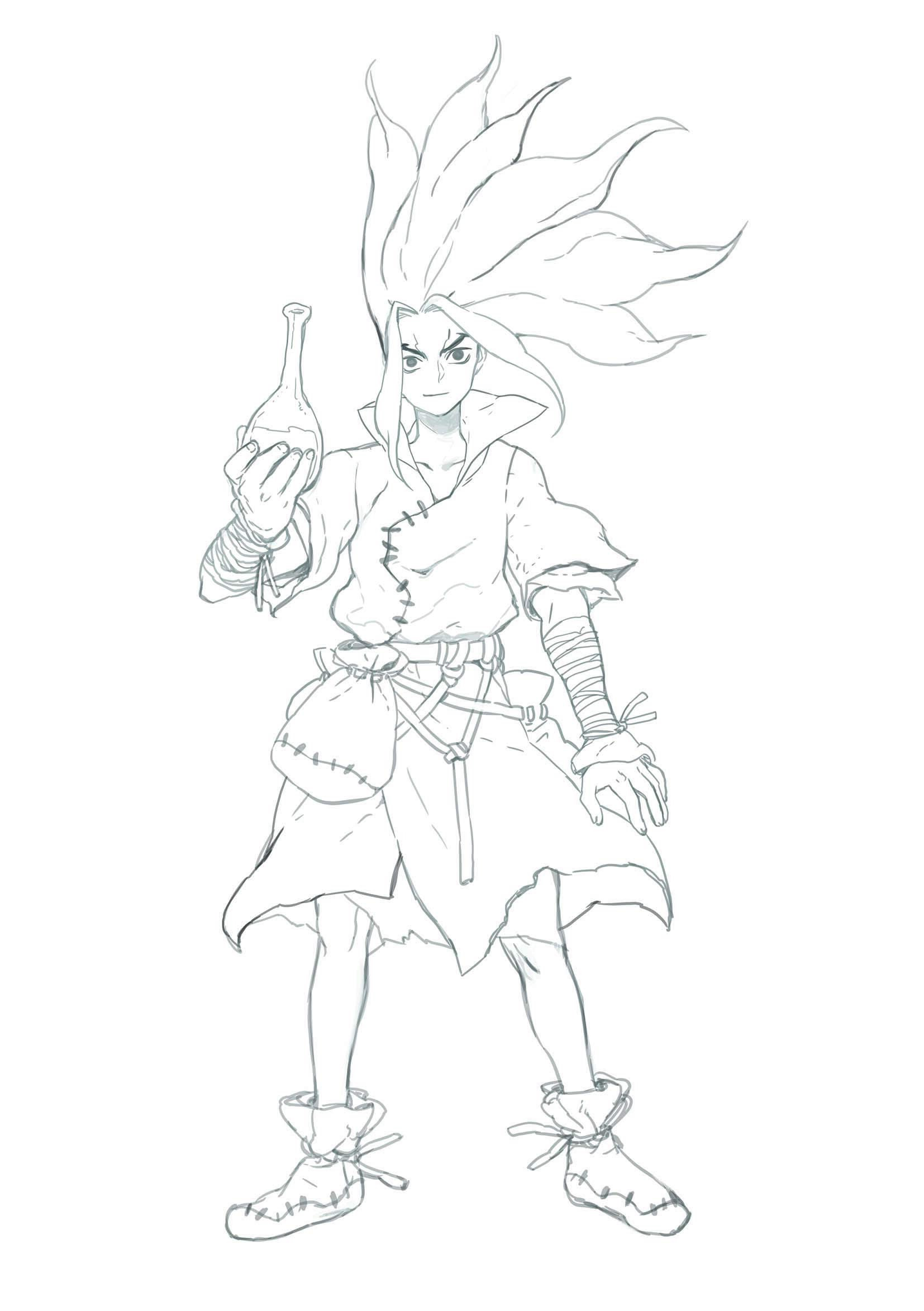dr stone coloring pages