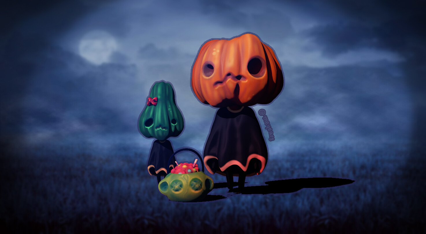 ArtStation - Pumpkin Twins - Halloween Project