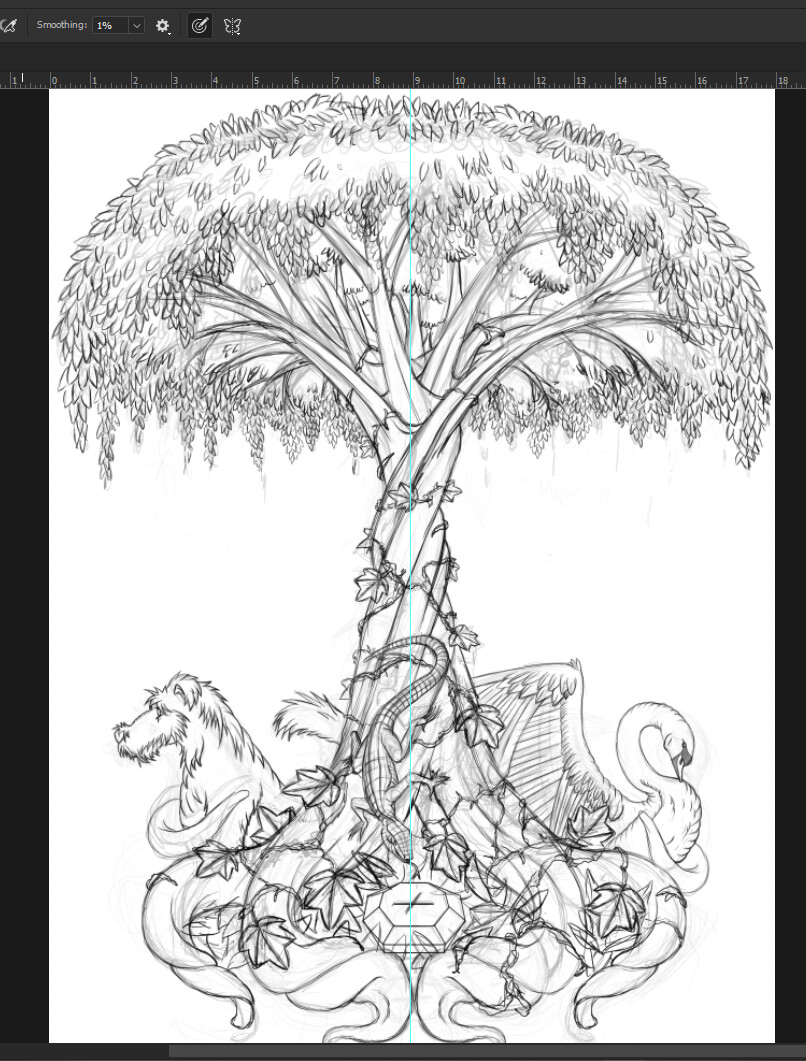 Vine Tree Drawing