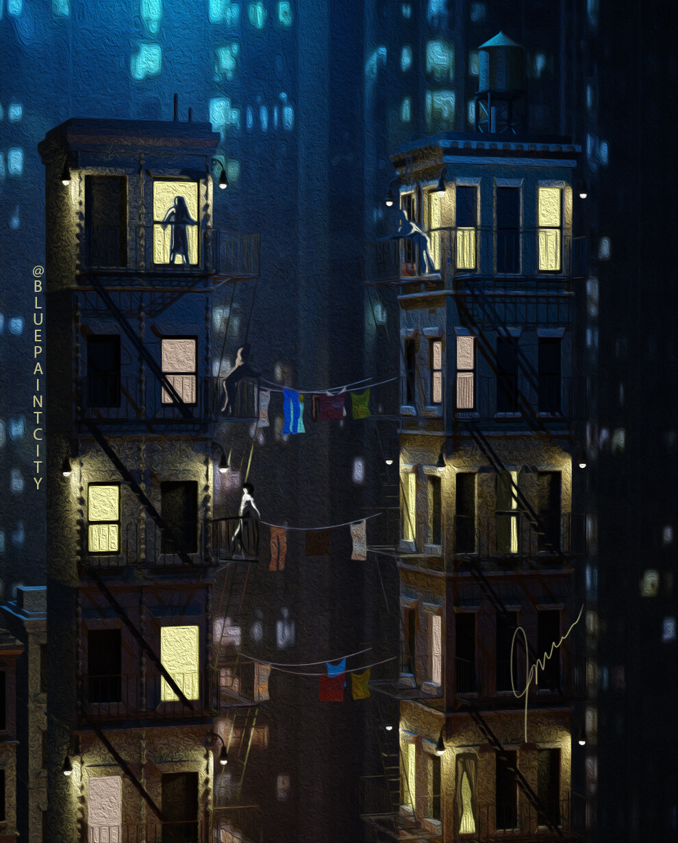 ArtStation - City night on the firescape