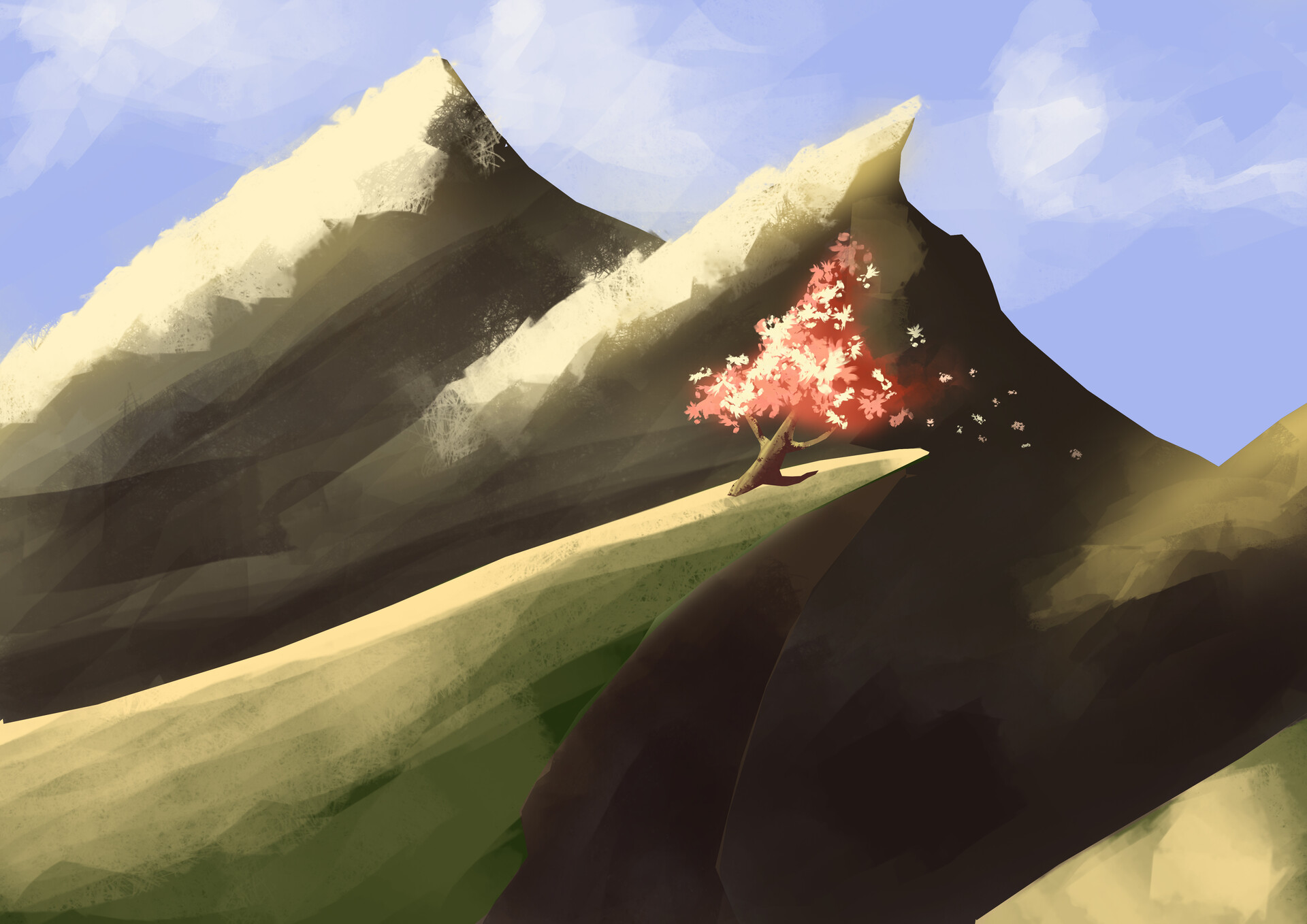 ArtStation - SPRING - 2D BACKGROUND PAINITING