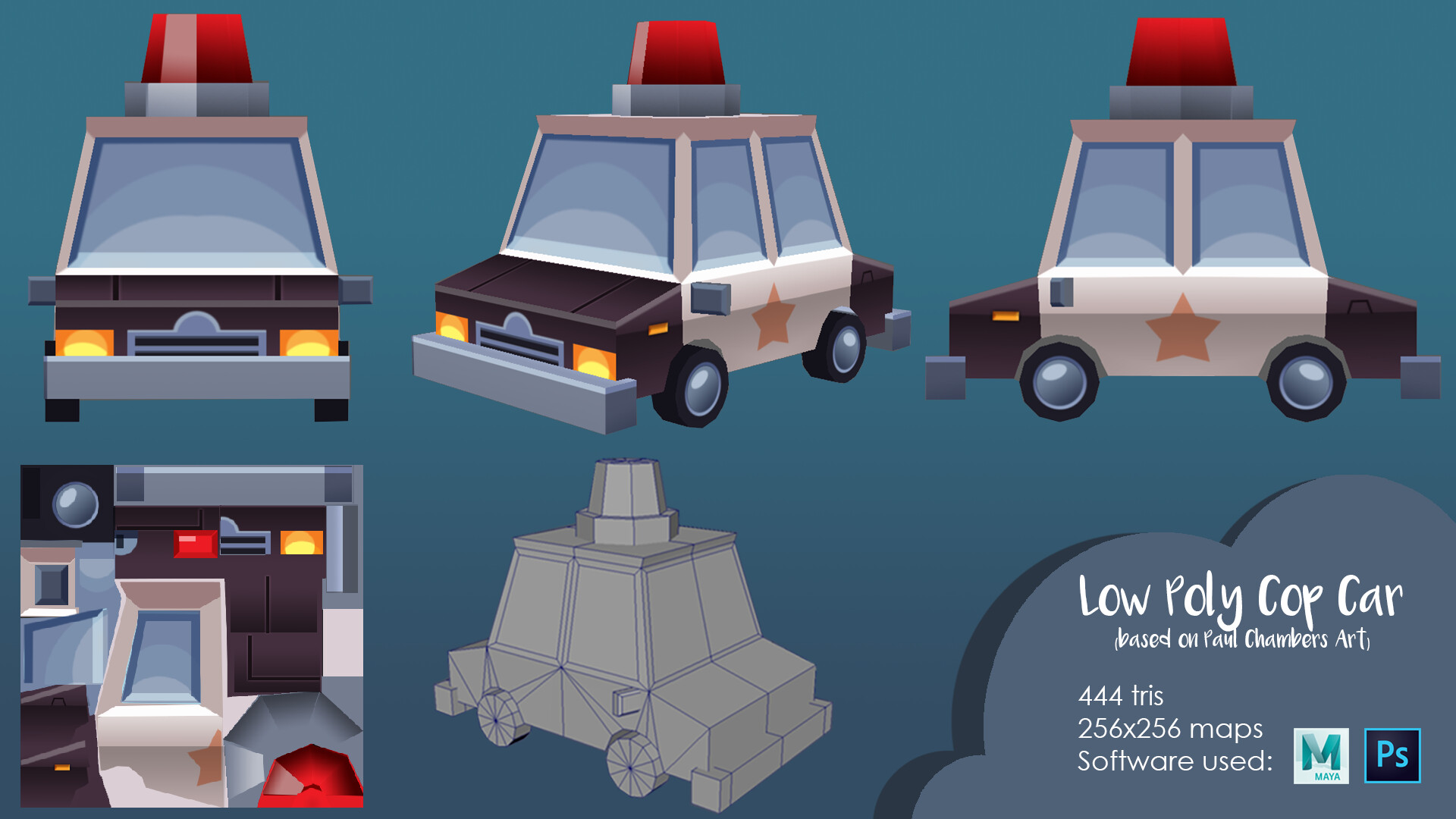 ArtStation - Police car (Low Poly)
