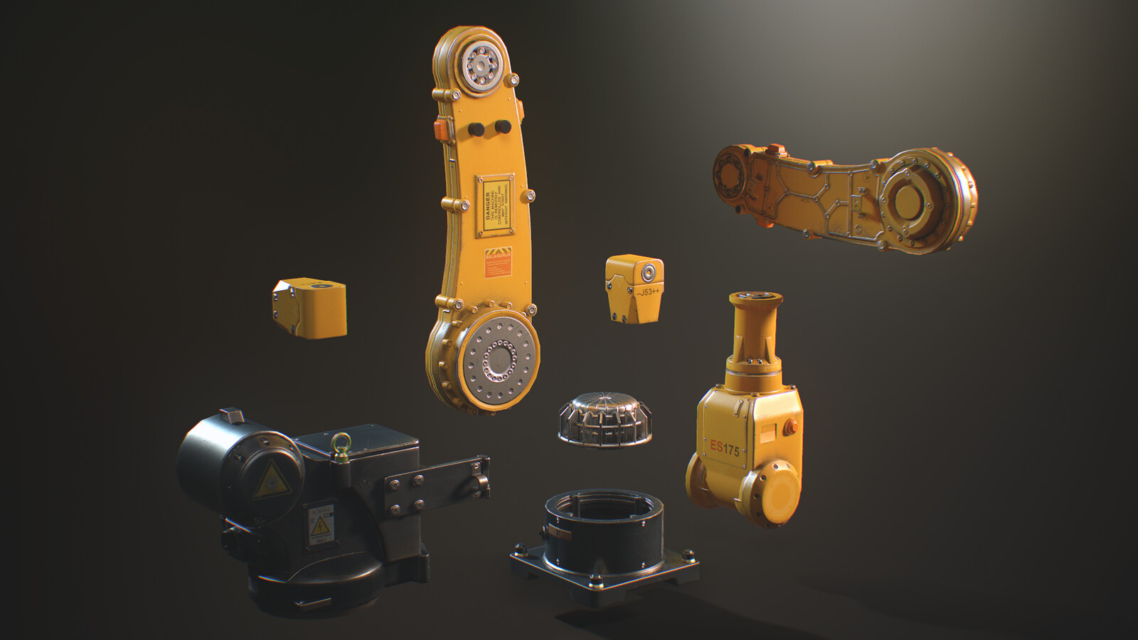 Oleksandr Sychov - Industrial Robotic Arm - Low poly Turntable