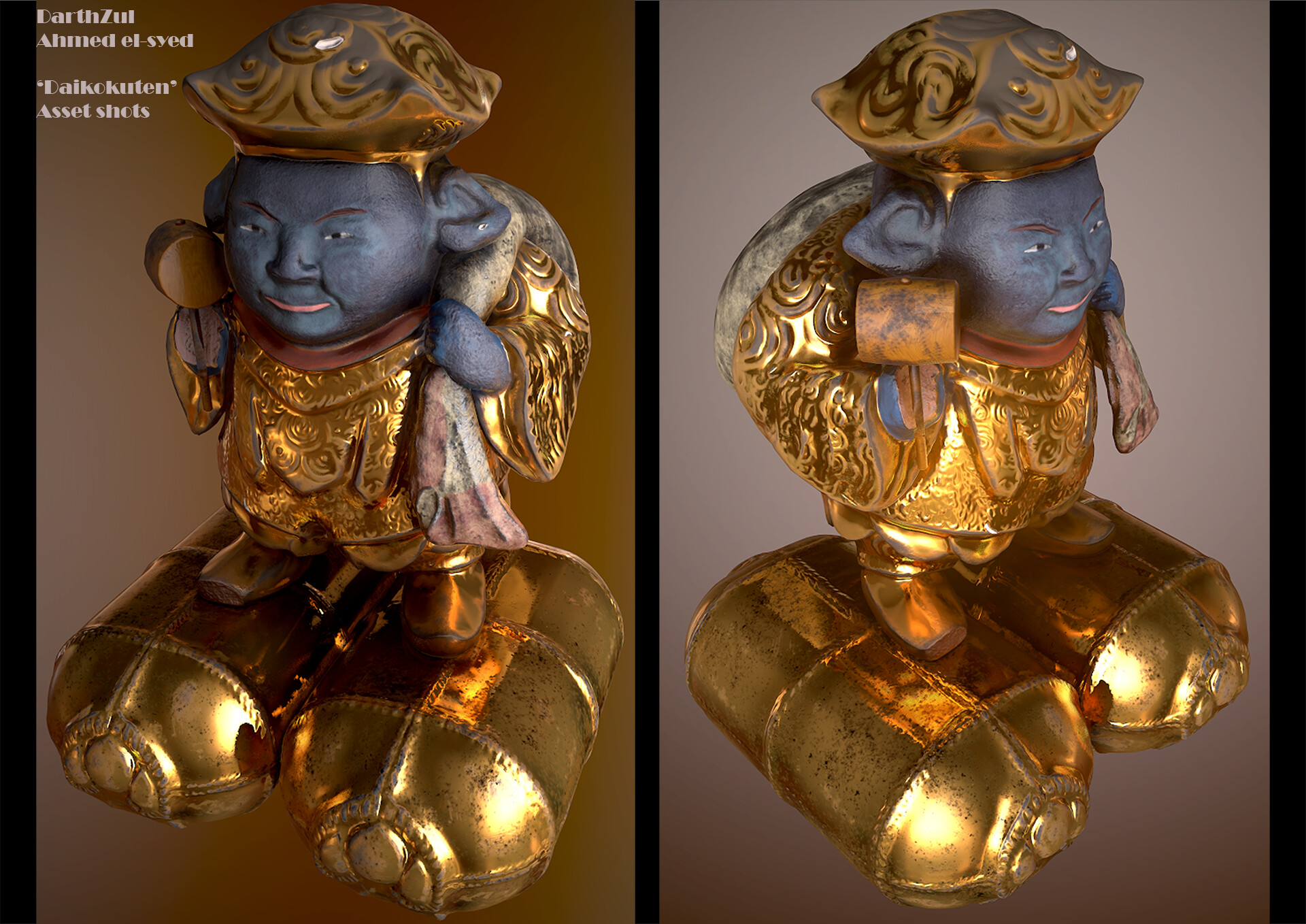 ArtStation - Daikokuten,Japanese god of luck