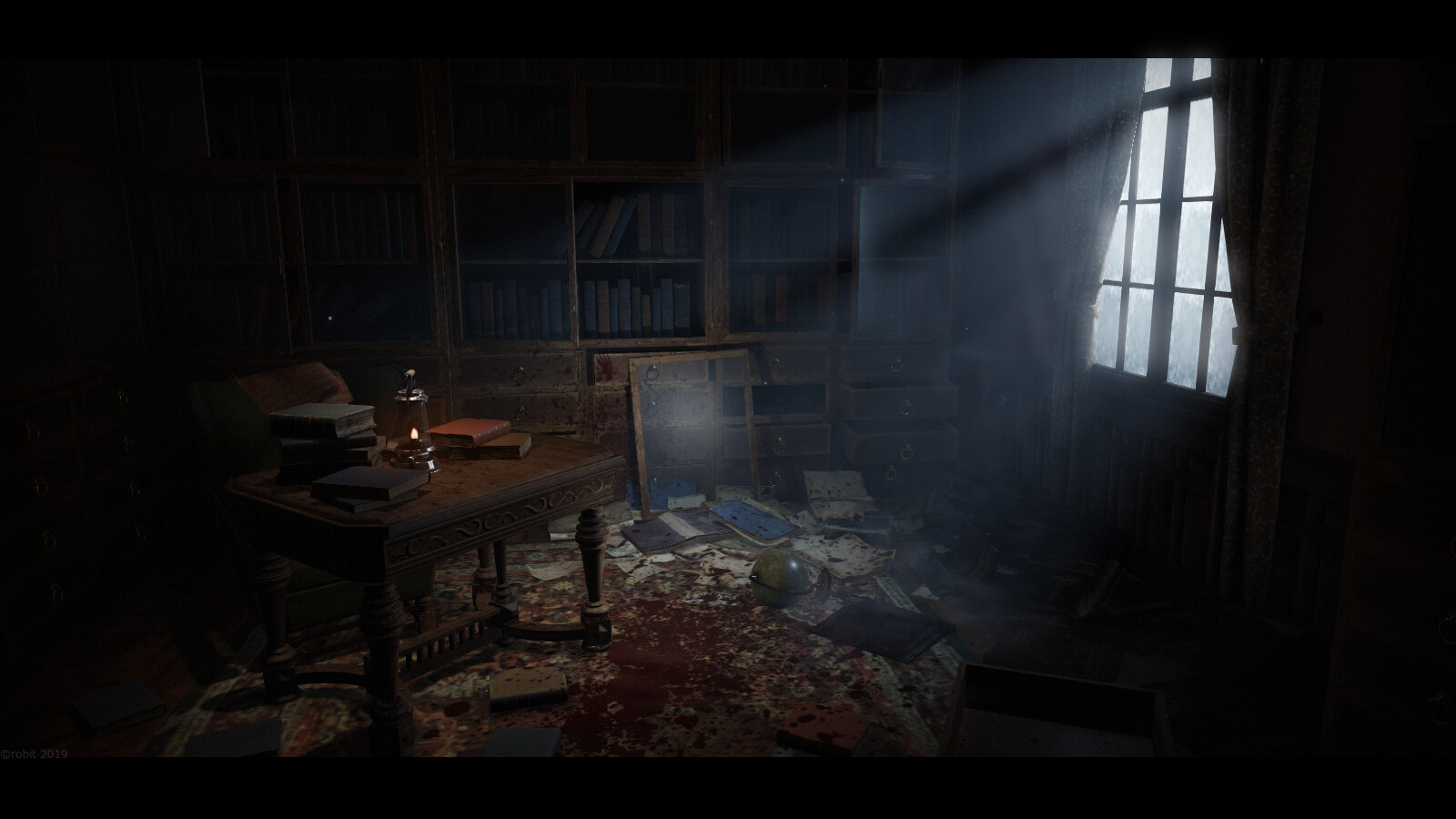 ArtStation - Office/Library Scene