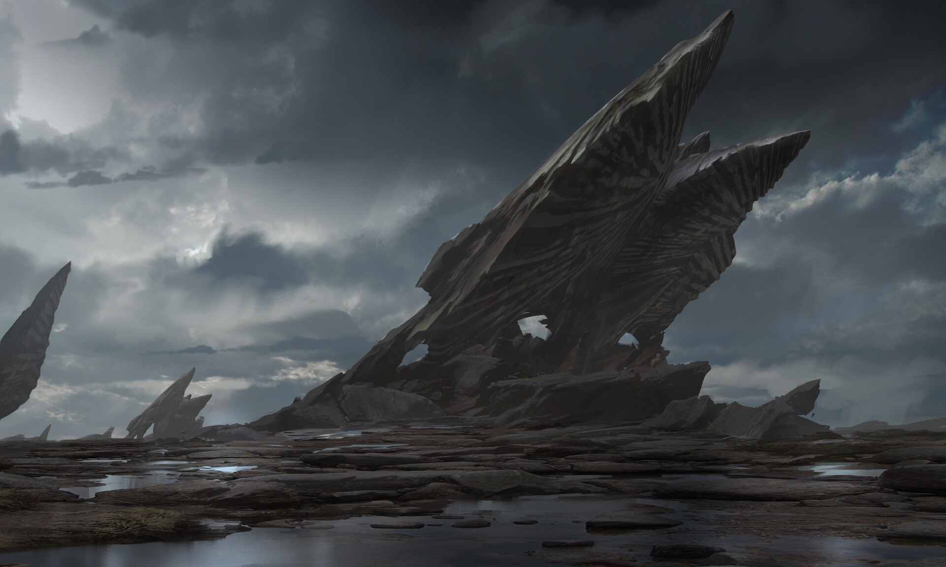 ArtStation - study of concept rocks