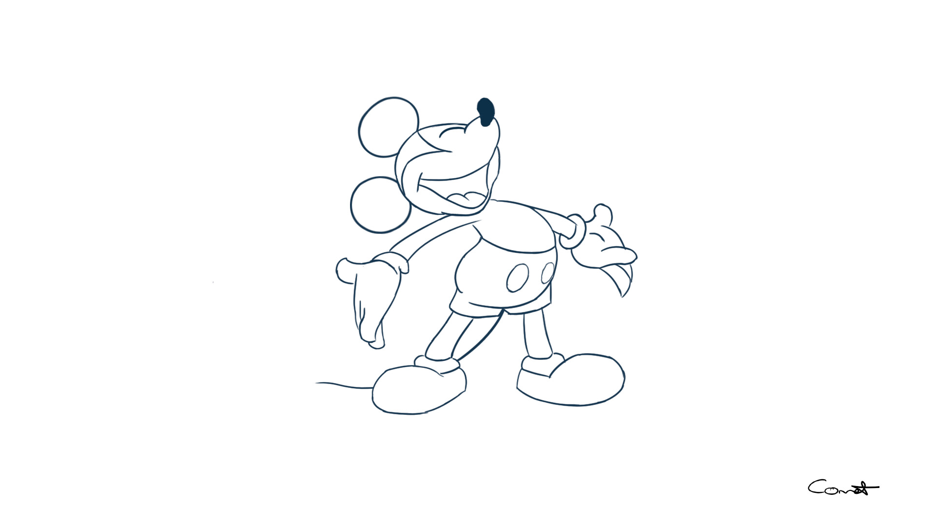 ArtStation - Mickey Mouse Drawing