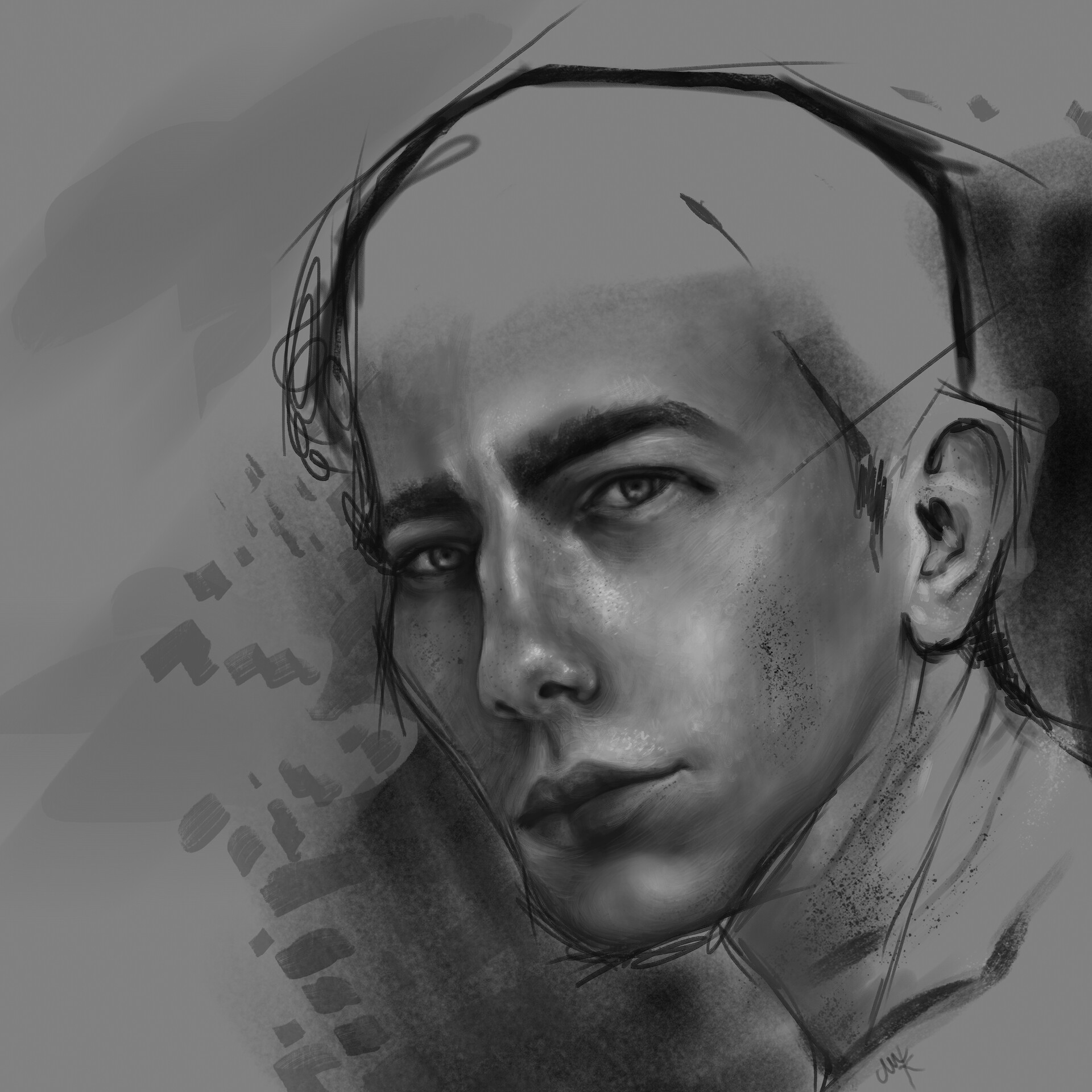 ArtStation - male face study