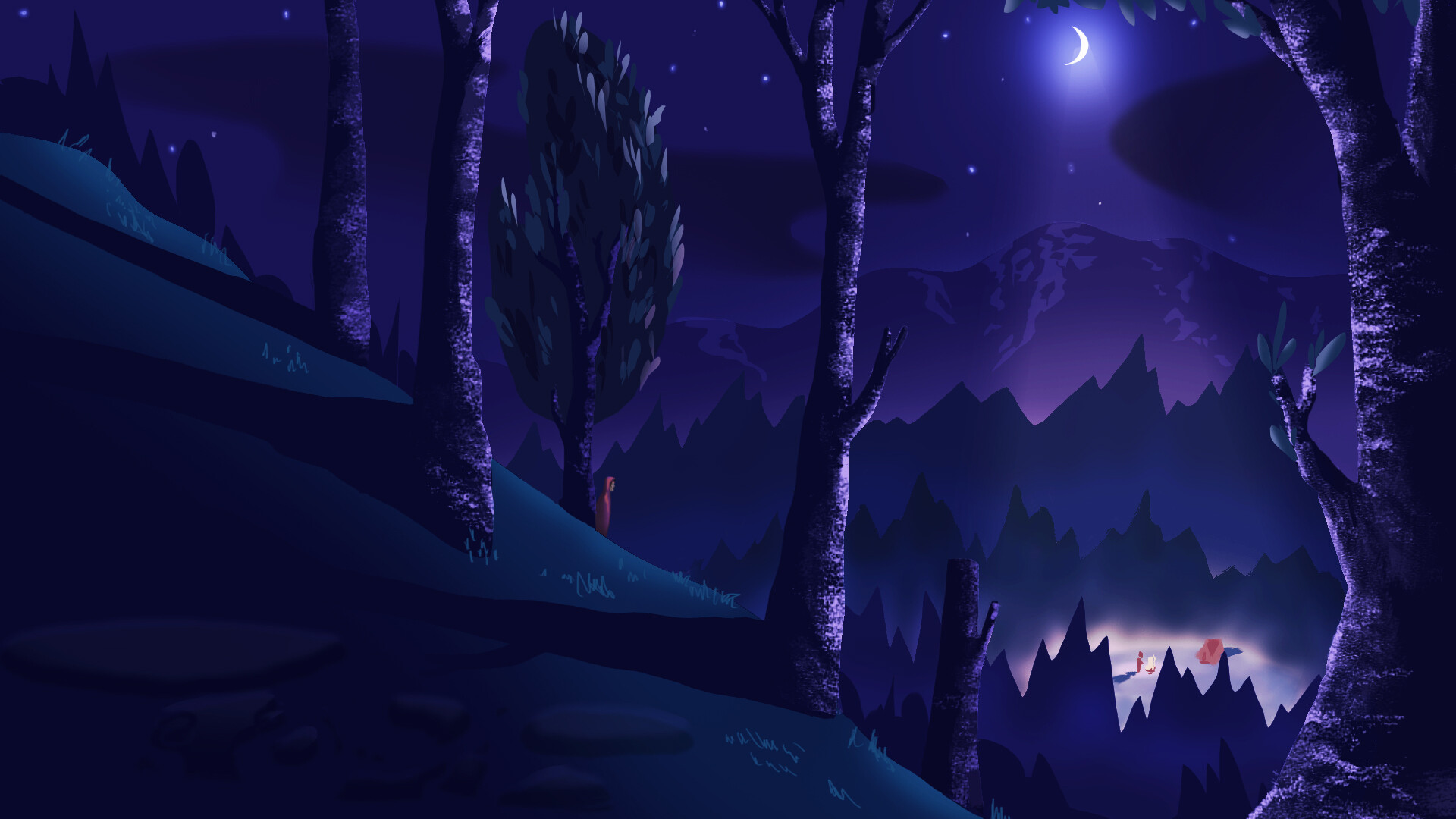 ArtStation - Moonlit Hilltop