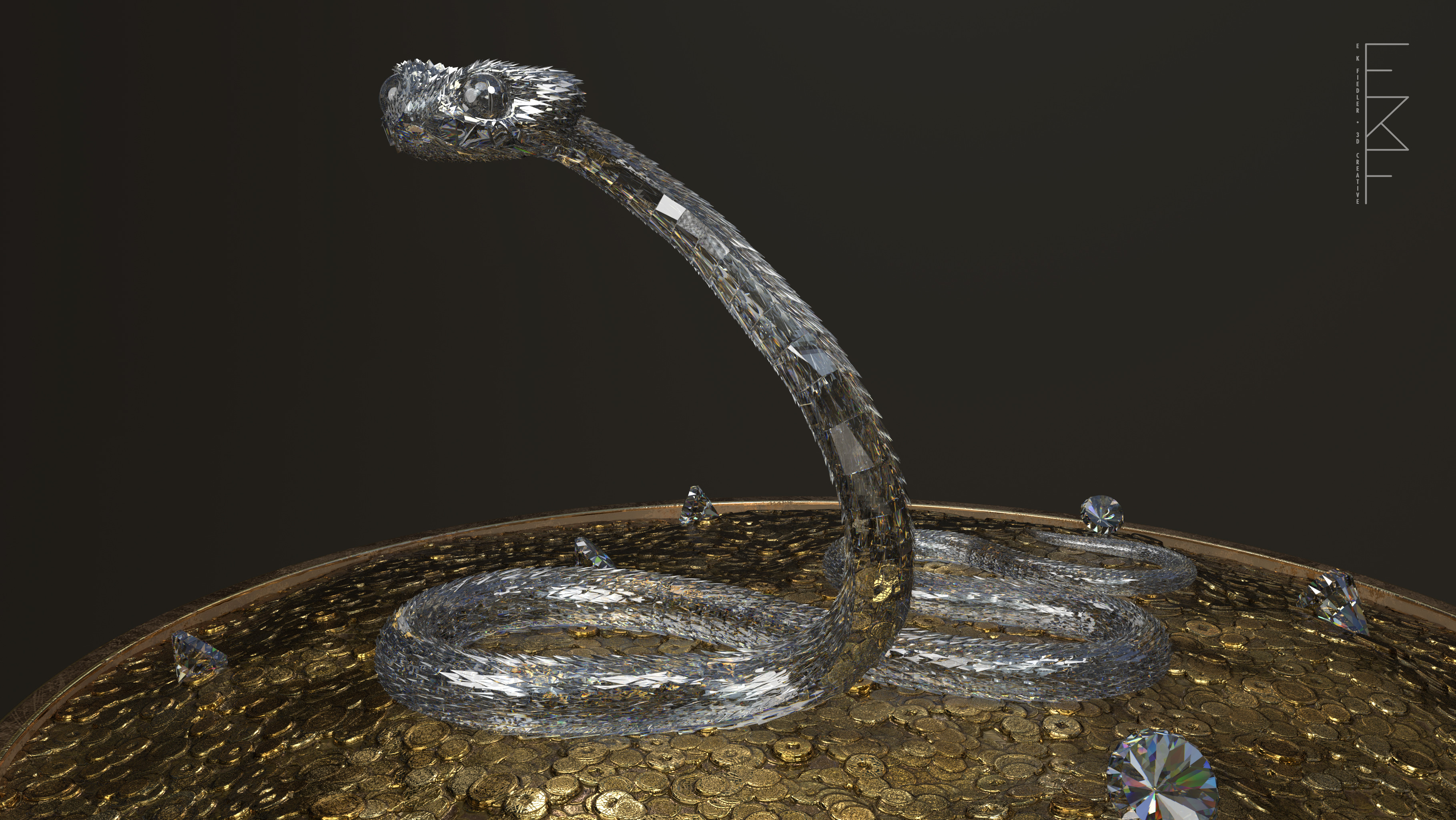 Emily Fiedler | 3D Portfolio - Diamond Snake