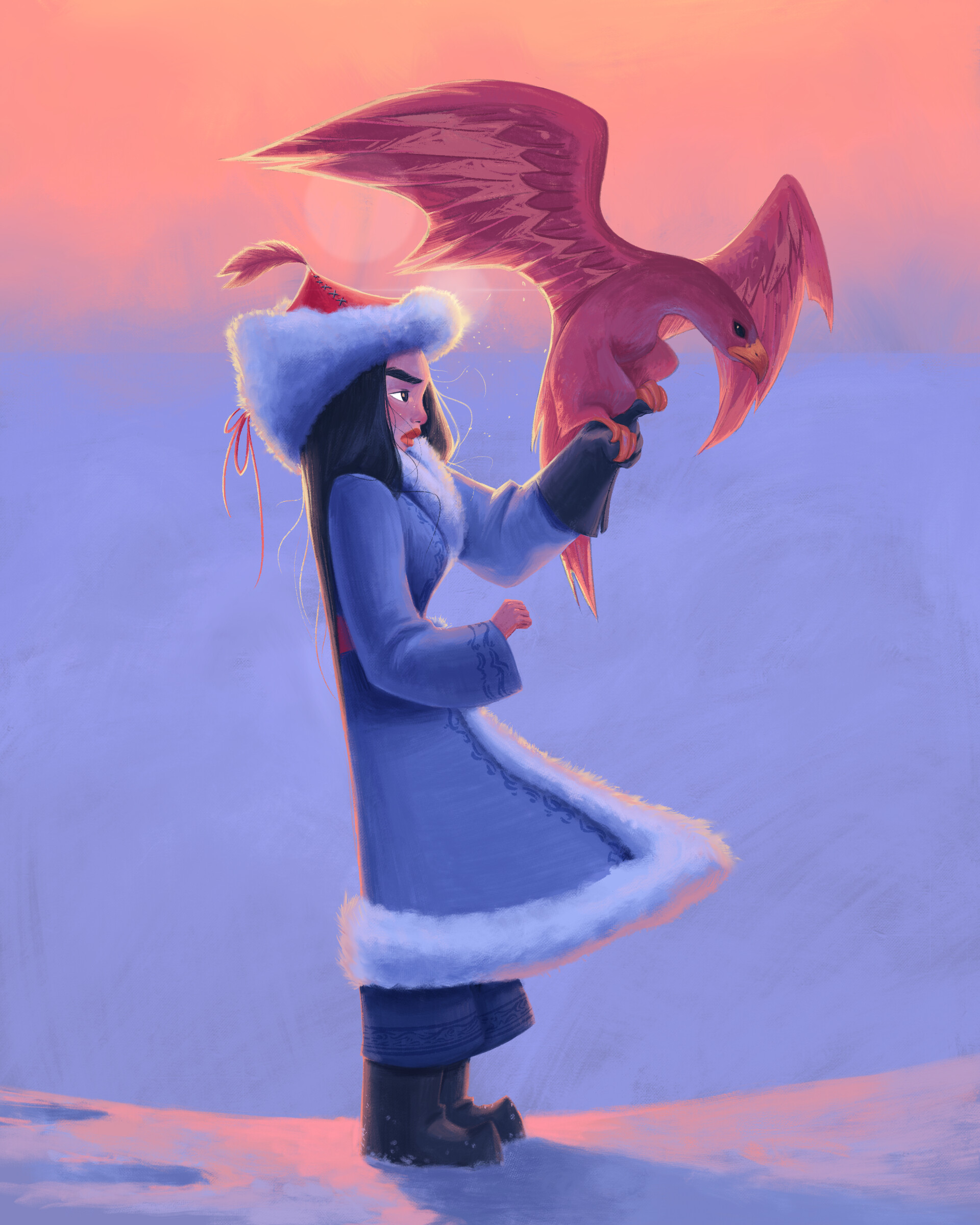 ArtStation - Mongolian Hawk Hunter