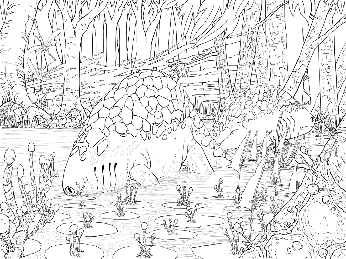 swamp coloring pages