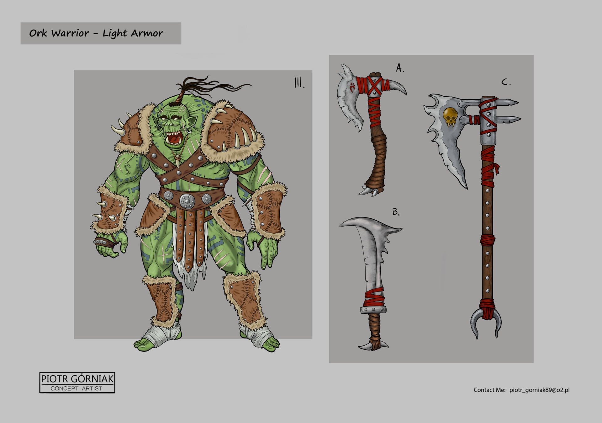 ArtStation - Orc Warrior - Light Armor
