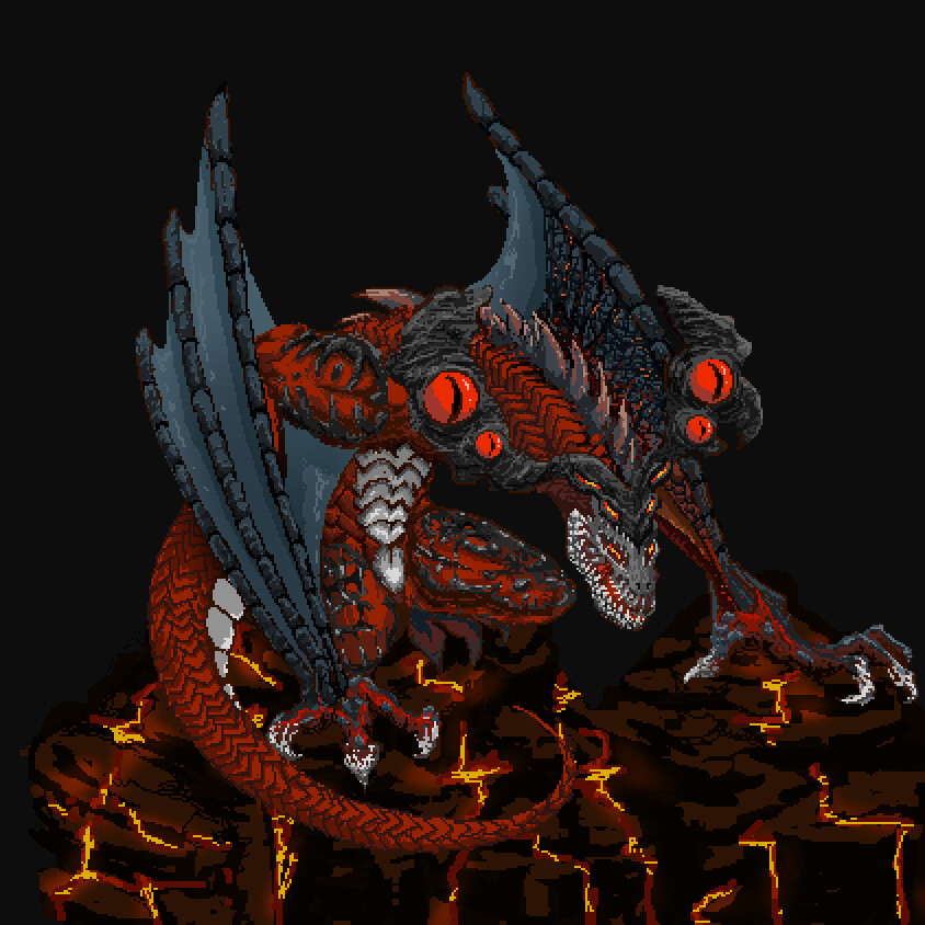 ArtStation - pixel Dragon