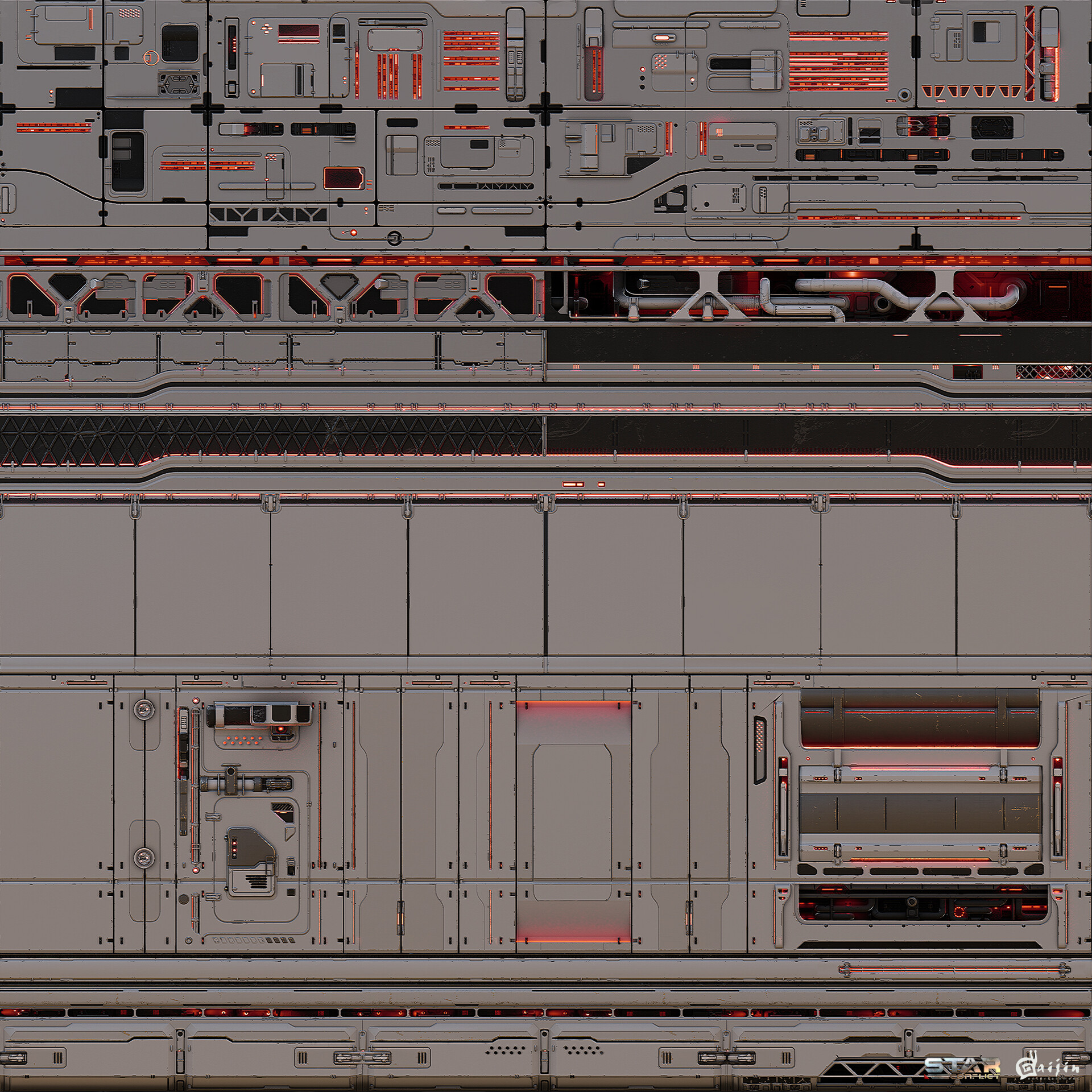 Artem Bayankin - Star Conflict Sci fi Panel [ Textures ]