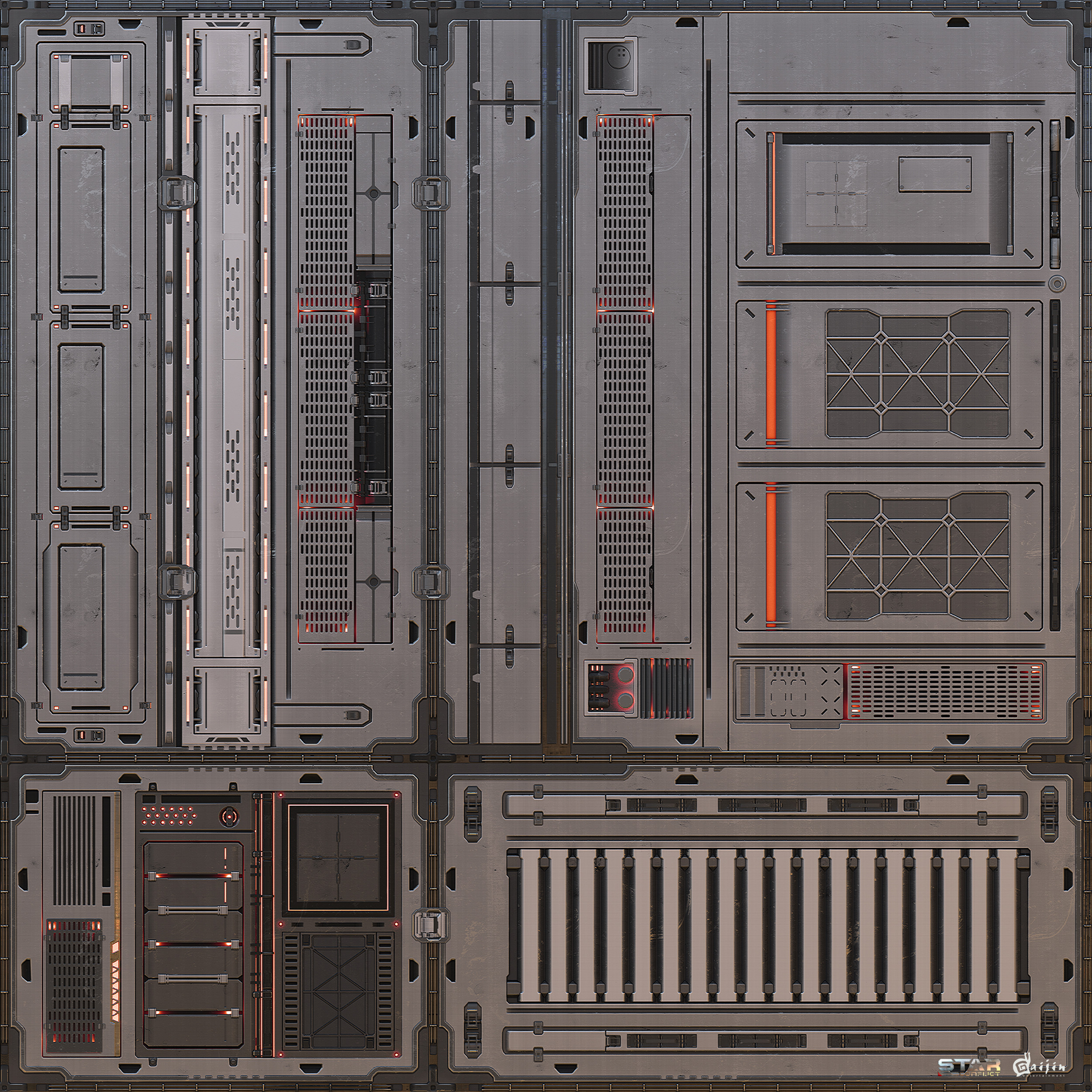 Artem Bayankin - Star Conflict Sci fi Panel [ Textures ]