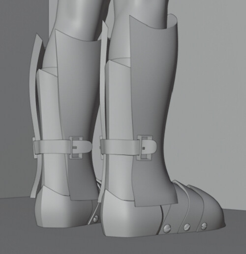Jonathan Evans - Lower leg armor for fantasy knight
