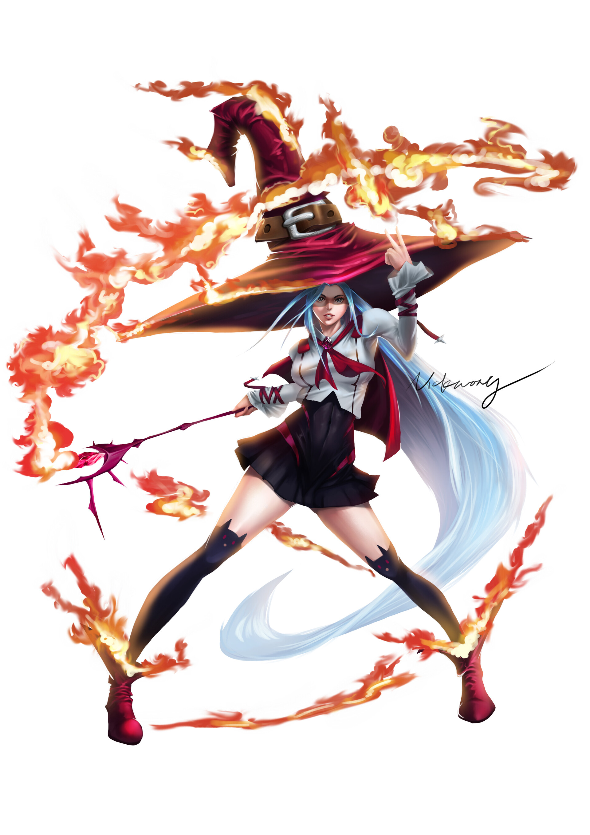 ArtStation - Fire Magician Melinna