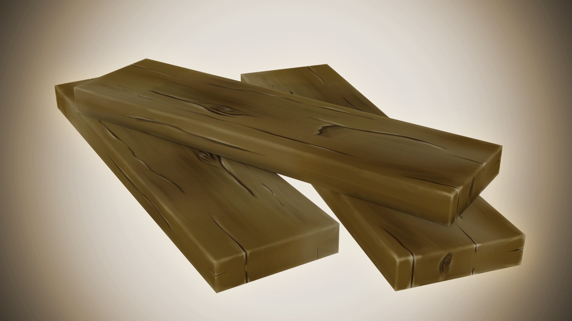 ArtStation - Low-poly wood plank