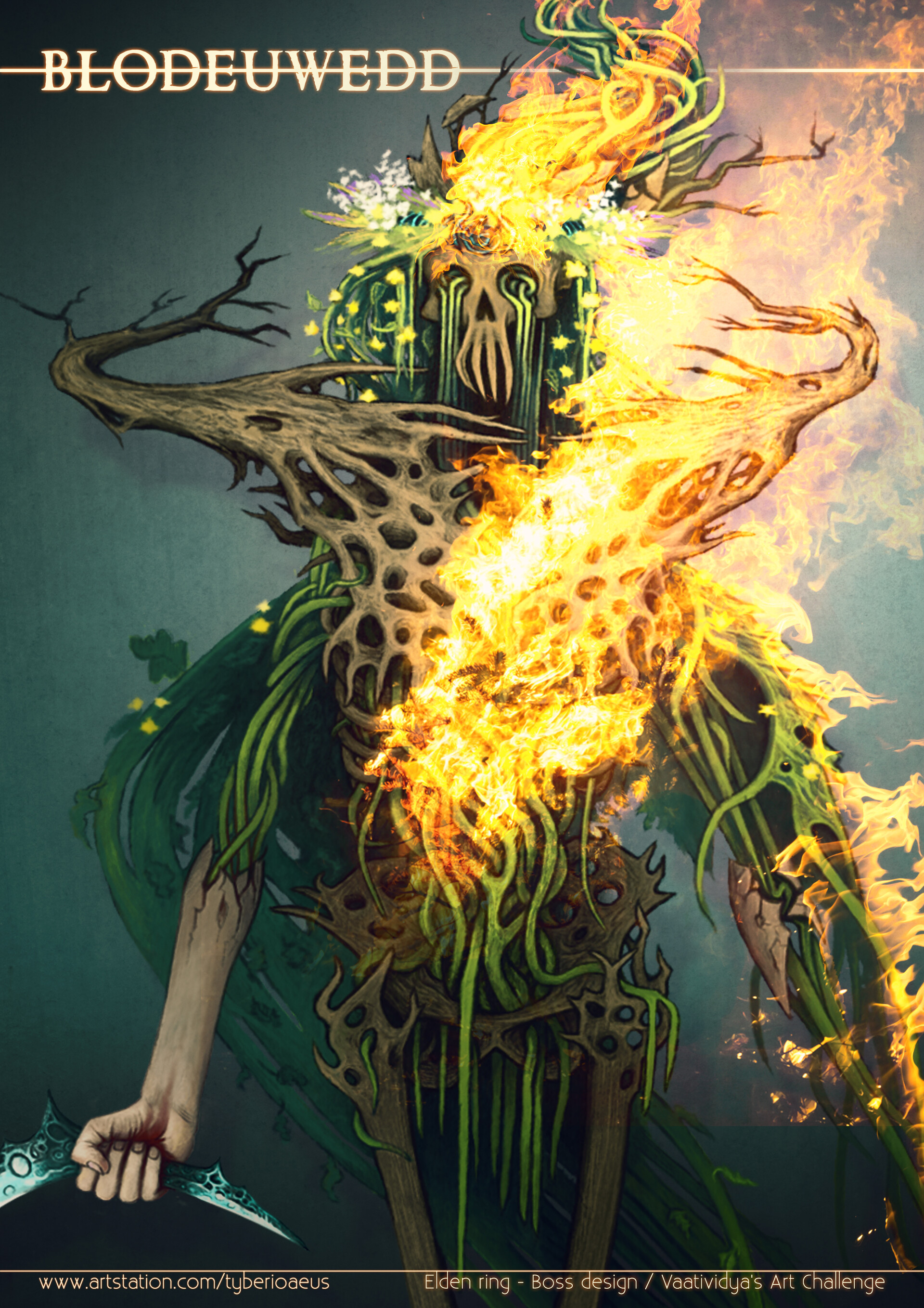 Tyberioaeus . - Blodeuwedd - Elden Ring art challenge