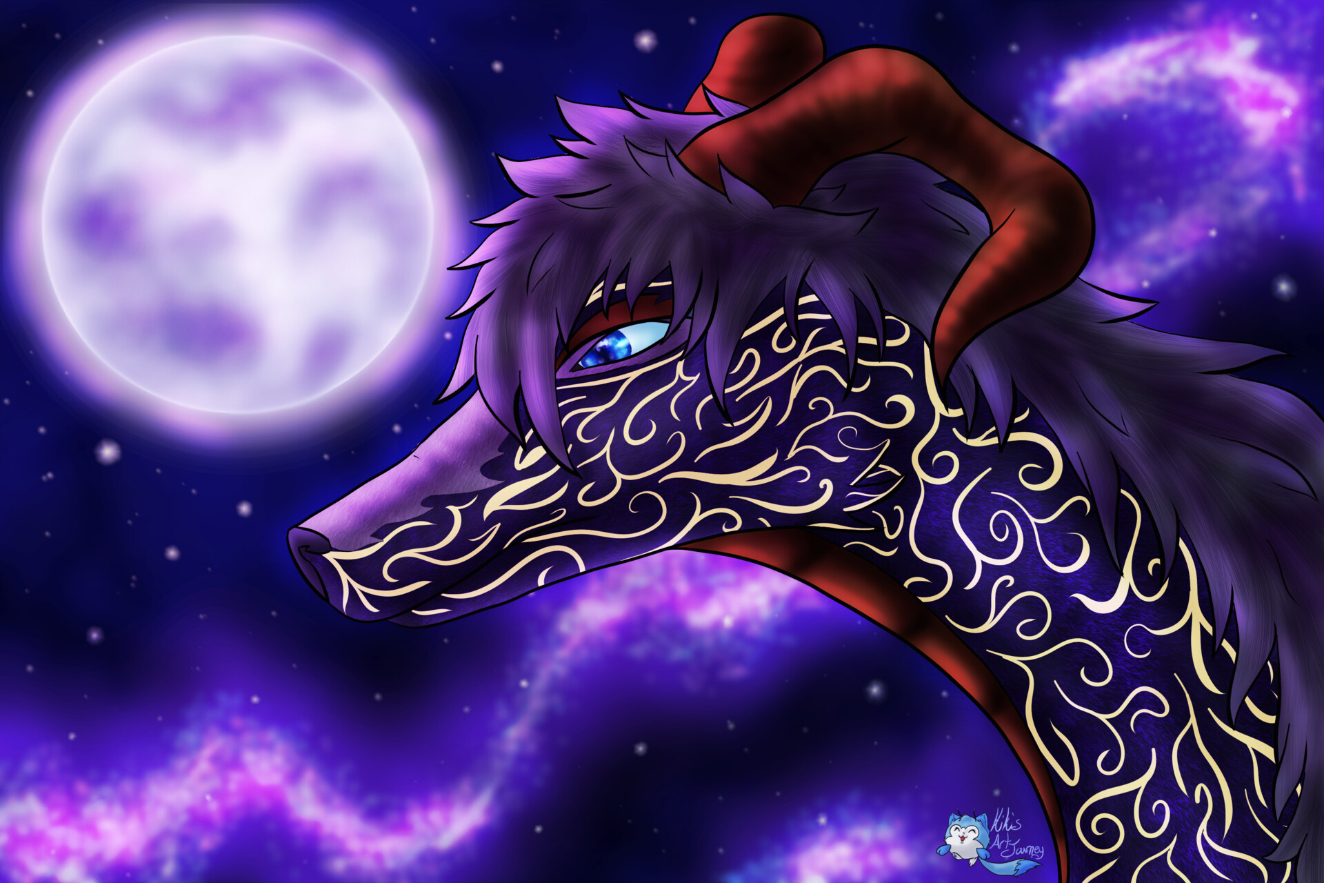 ArtStation - Bright Shadow and a Starry Night