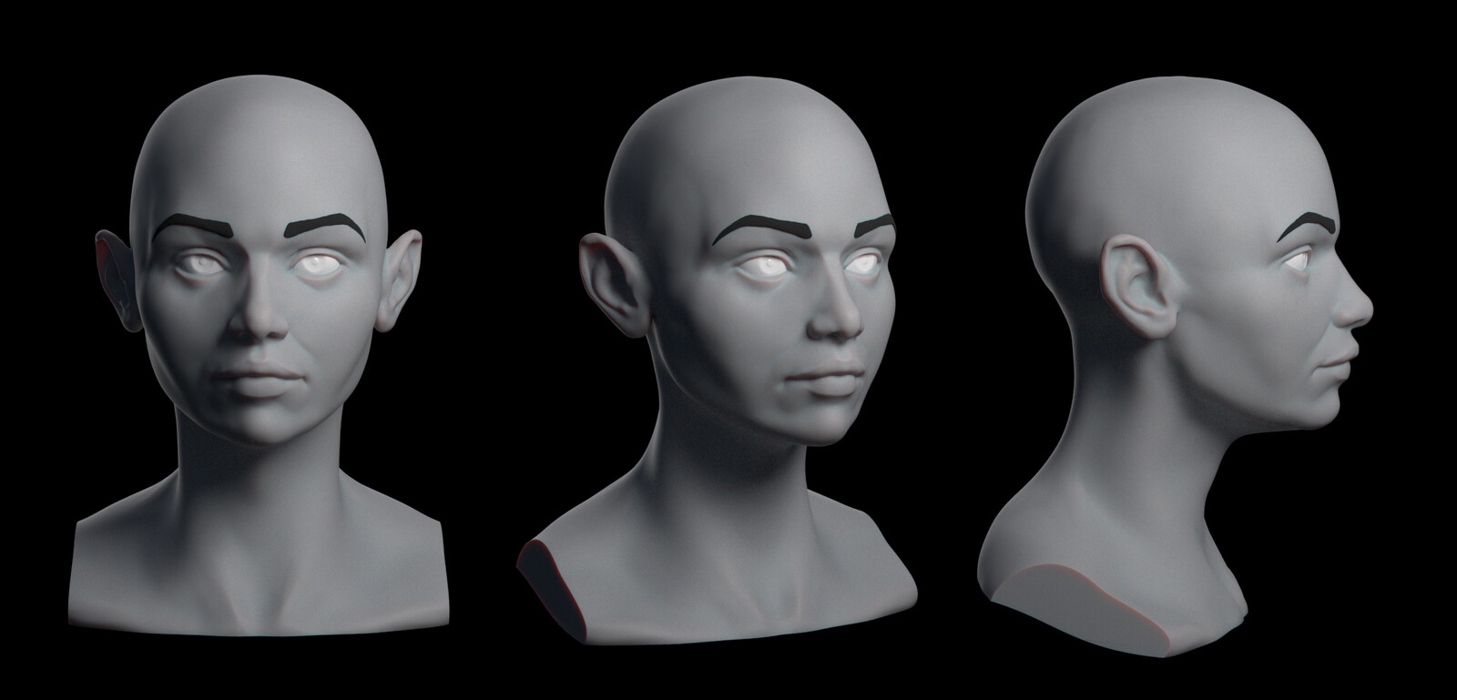 Eduardo Rocha - Male and Female Head study