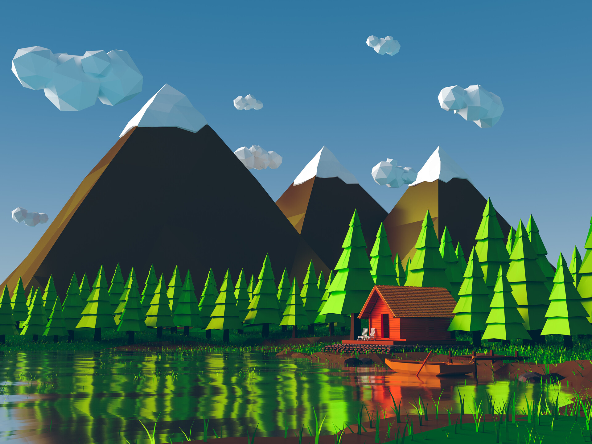 ArtStation - Low Poly Landscape