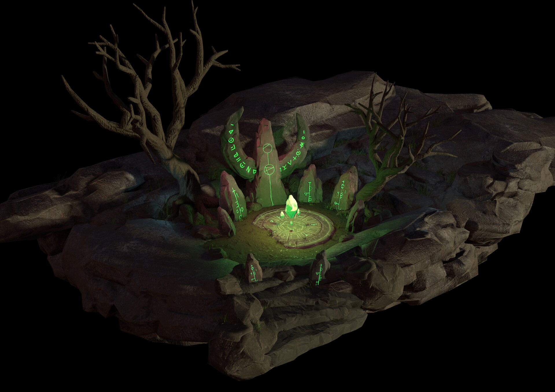 ArtStation - Shrine Green Scheme