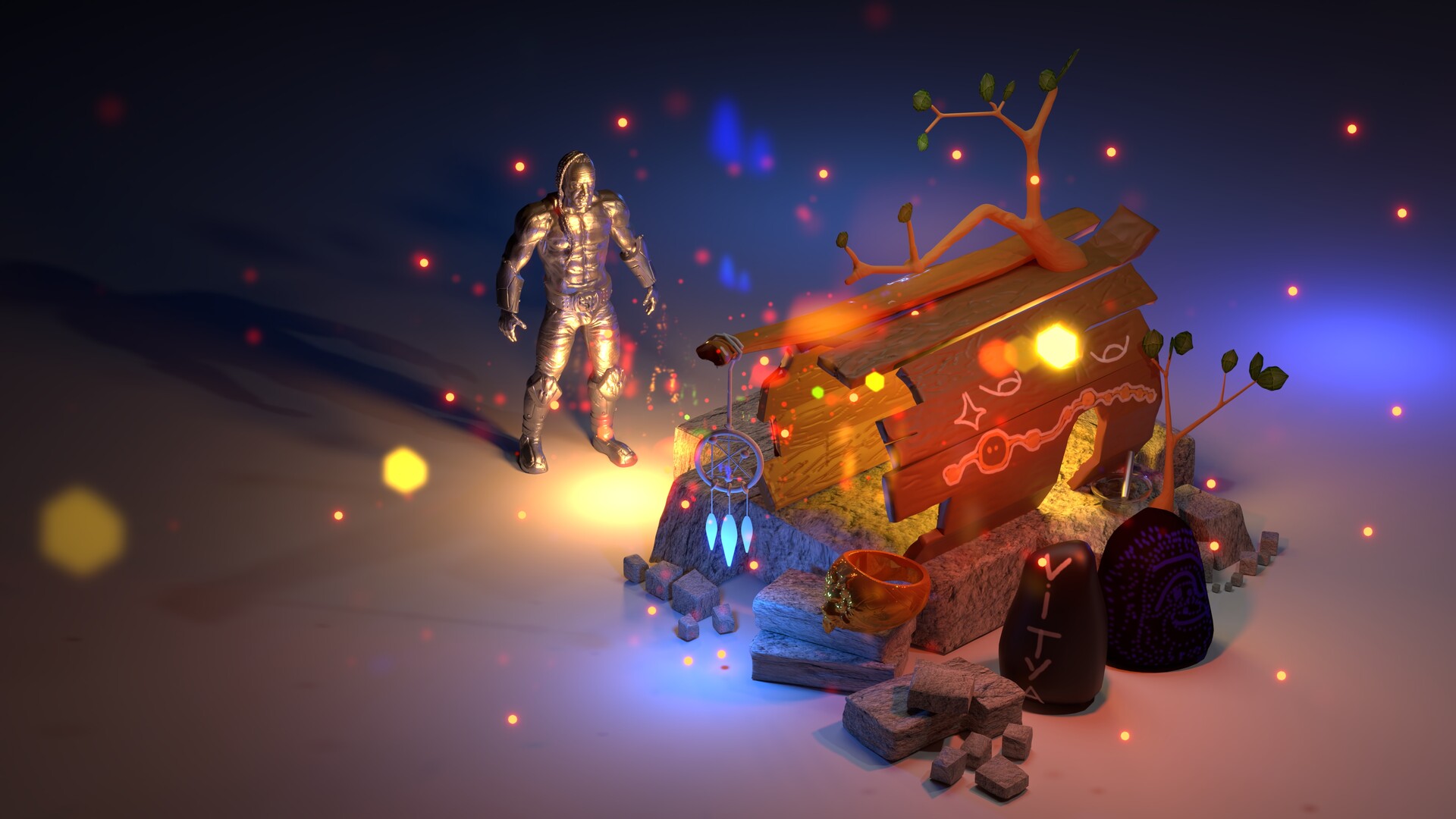 ArtStation - Shaman House from tutorial on Youtube