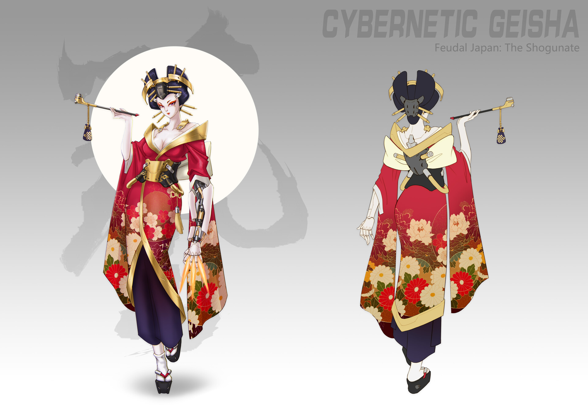 ArtStation - Cybernetic Geisha