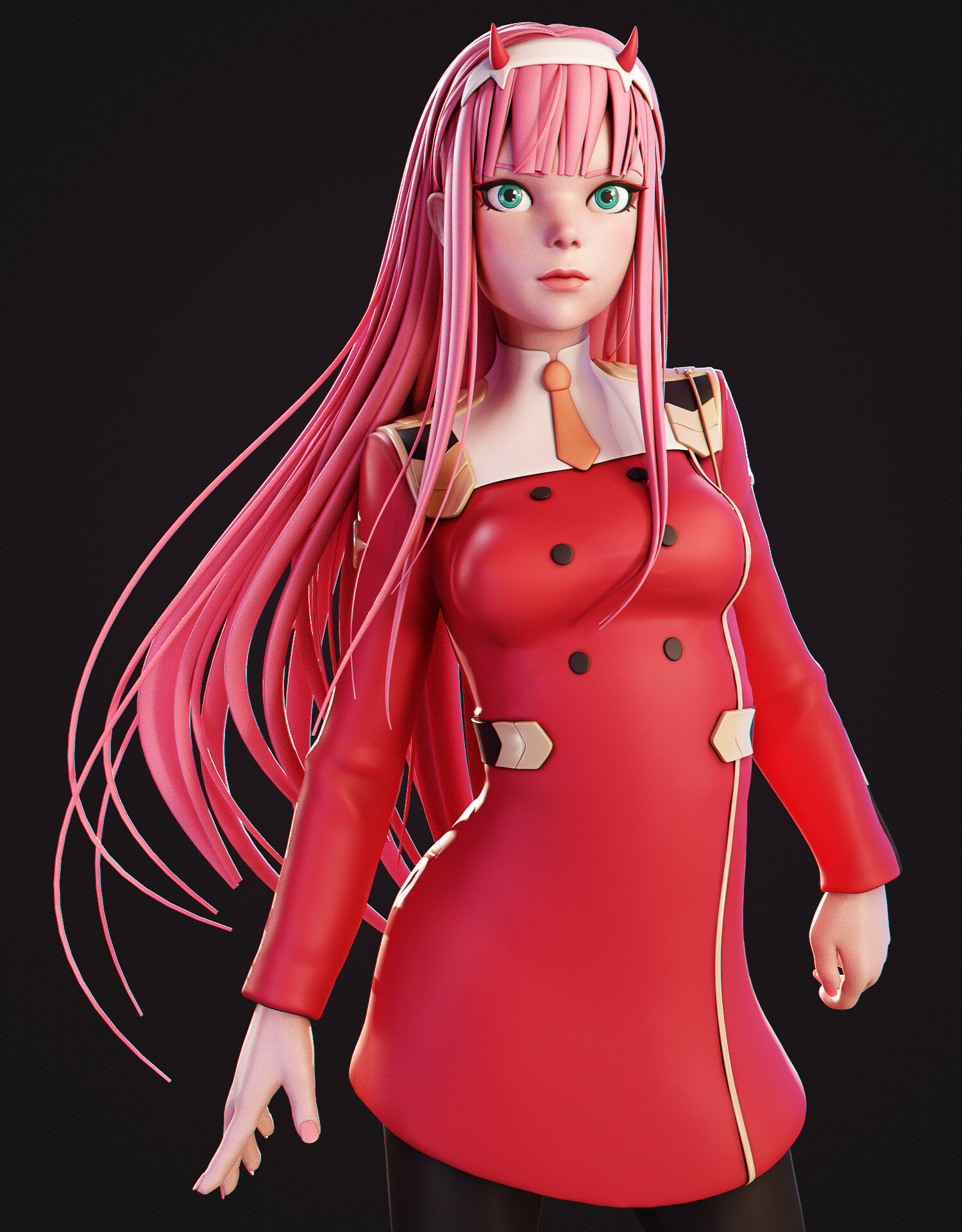 how to draw zero two eyes