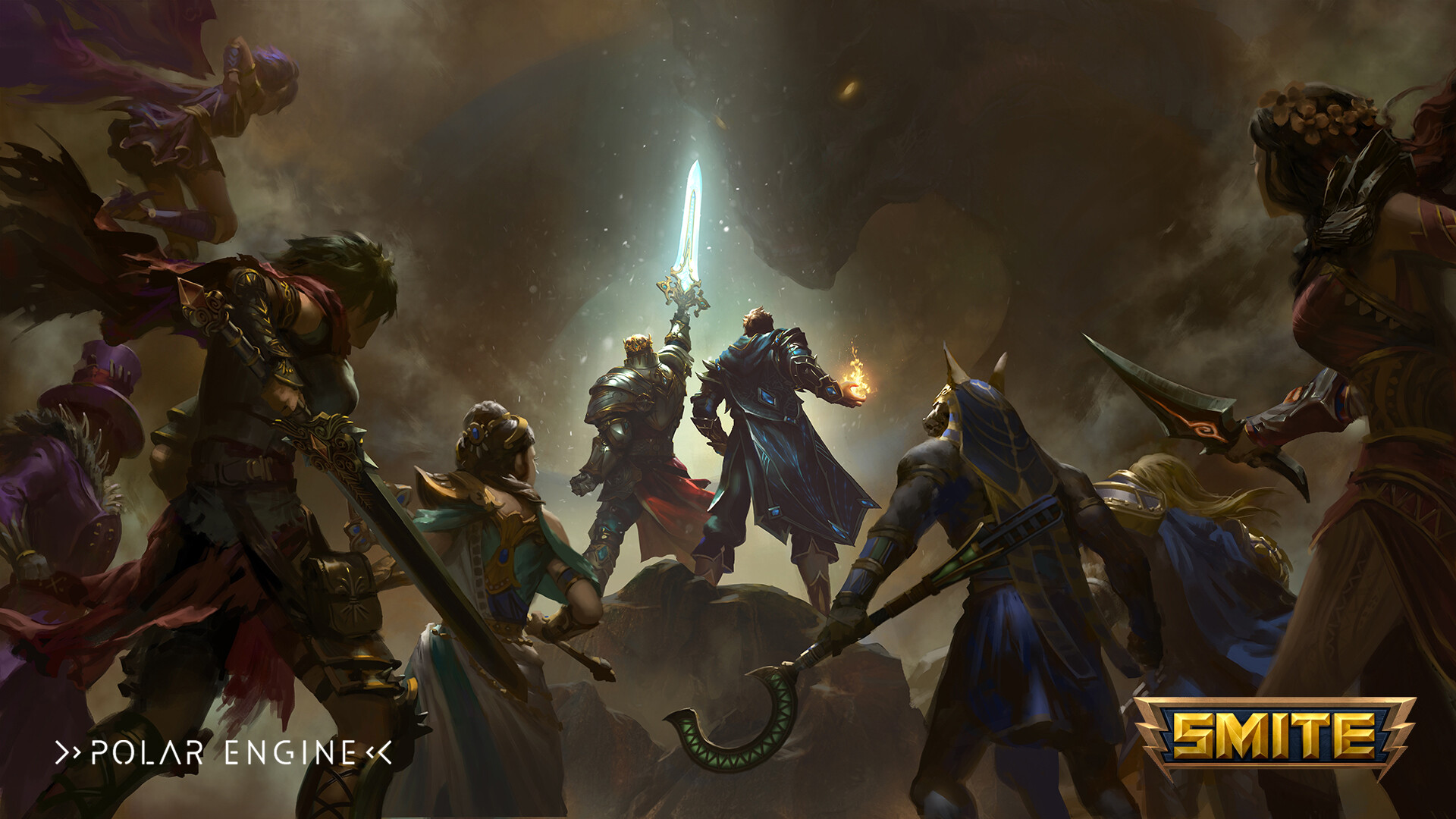 Polar Engine - Smite: King Arthur & Merlin- Legend of Camelot Key Art