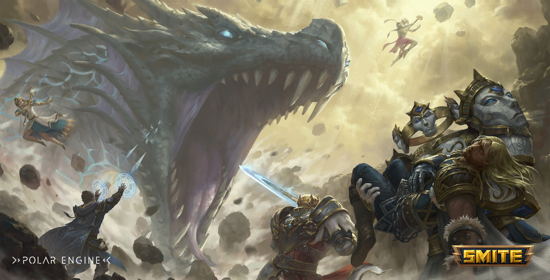Polar Engine - Smite: King Arthur & Merlin- Legend of Camelot Key Art