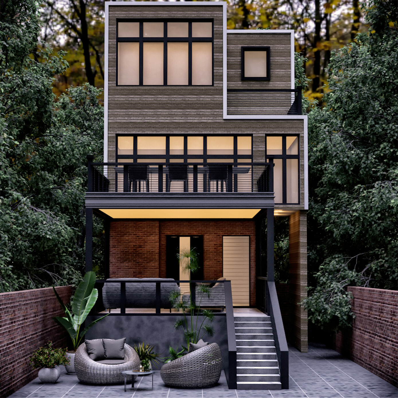 ArtStation - Narrow shaped building.